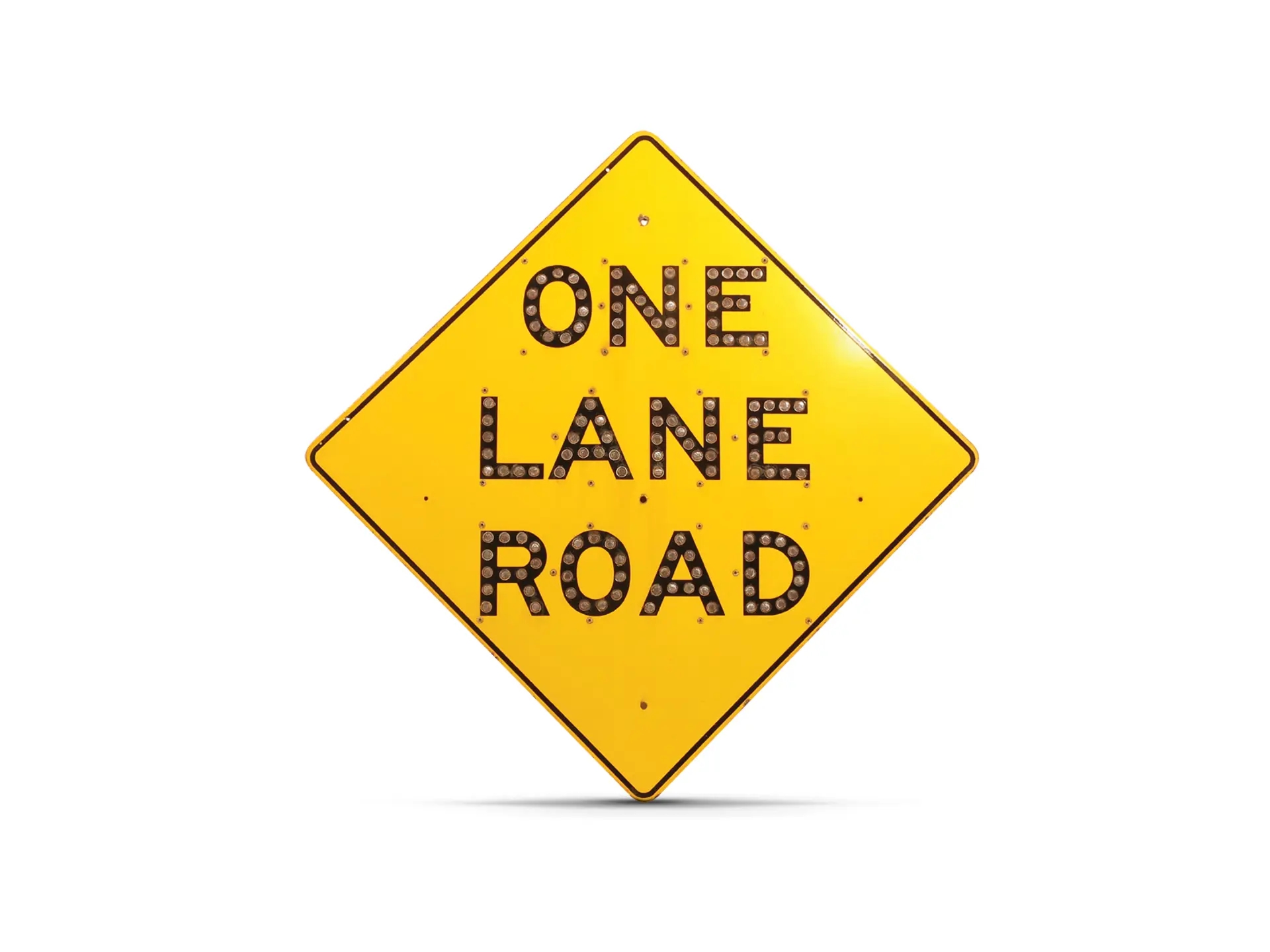 "One Lane Road" Jeweled Porcelain Road Sign | Auburn Memorabilia ...