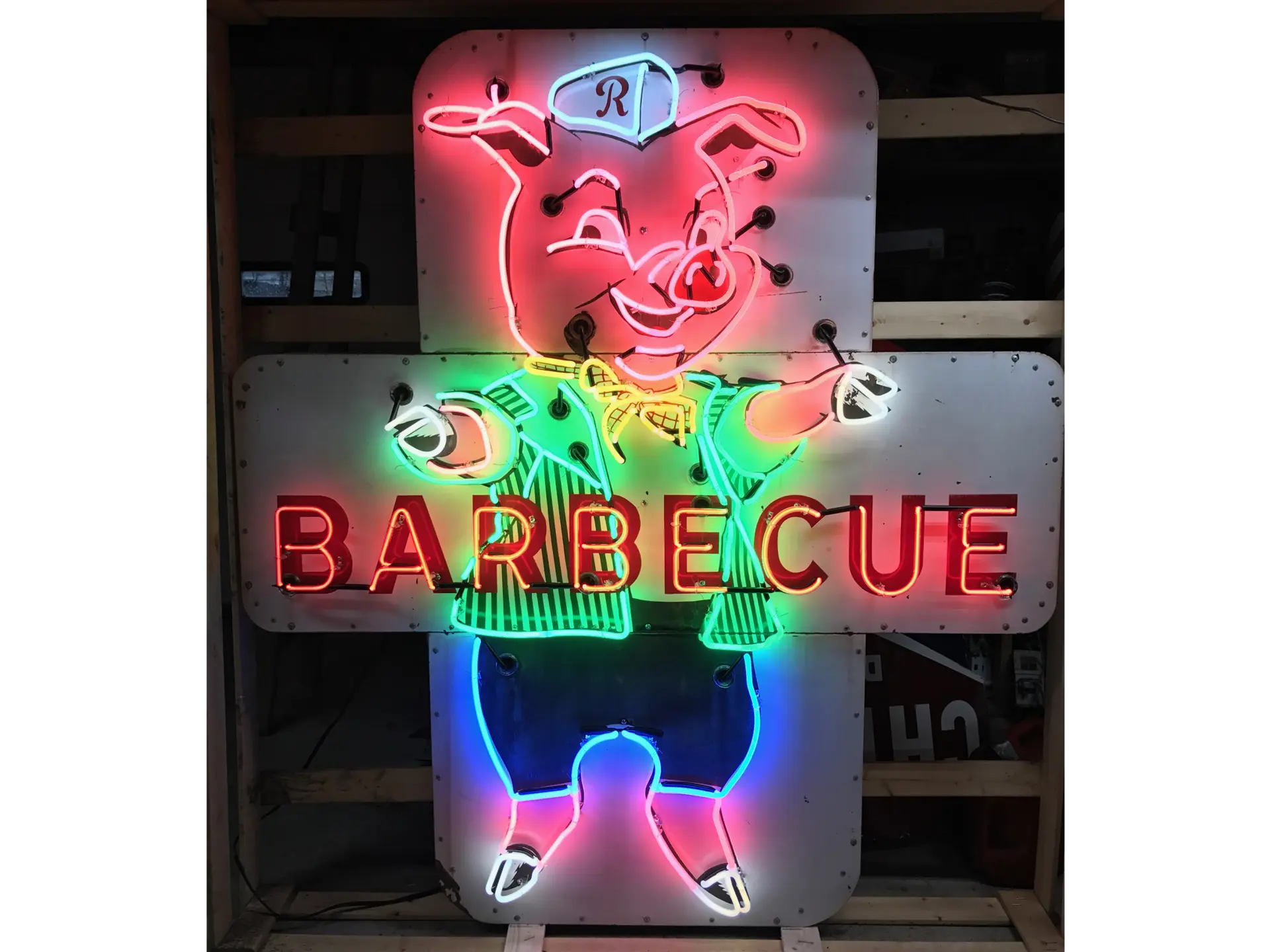 Rudy's Barbecue Neon Porcelain Sign | Fort Lauderdale 2019 | RM Sotheby's