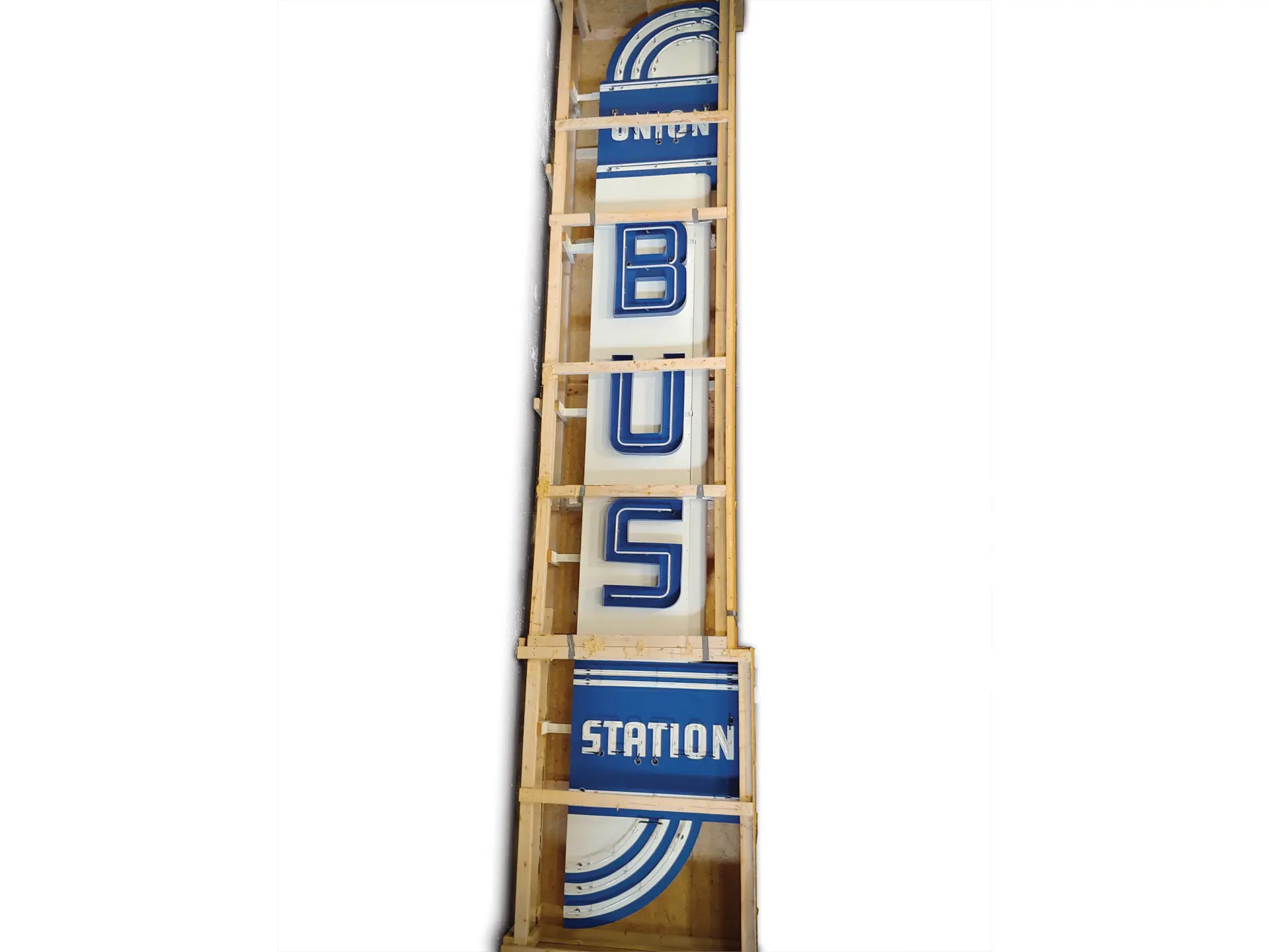 "Union Bus Station" Double-Sided Vertical Neon Sign | Auburn Fall 2019 ...
