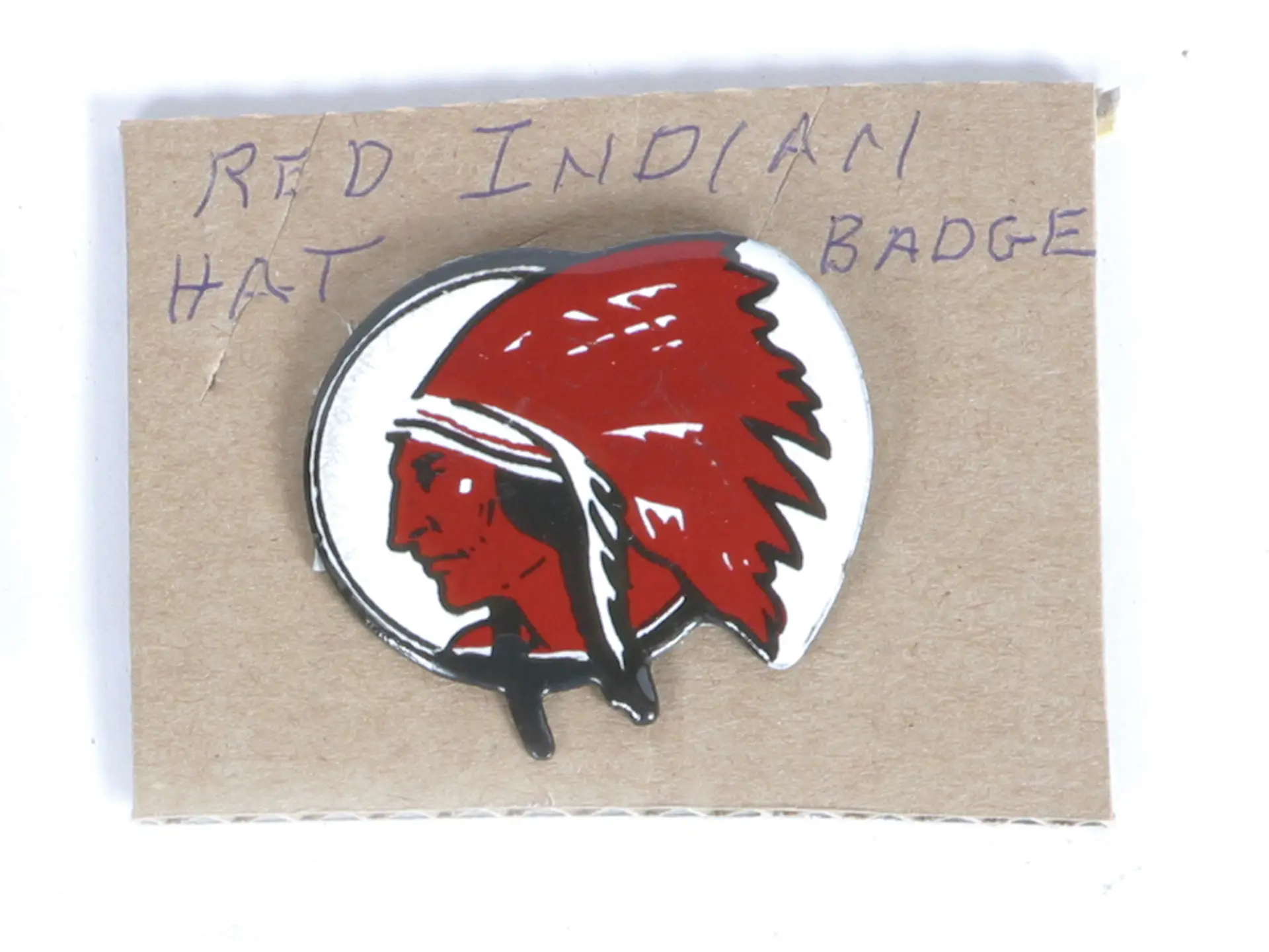 RED INDIAN HAT BADGE | Private Collection of Tom & Marlene Stackhouse ...