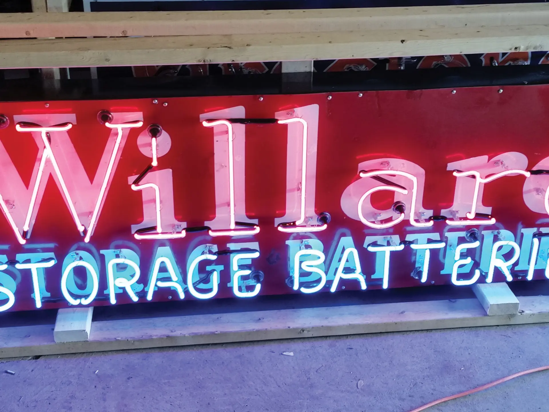 Original FIRESTONE porcelain neon sign, 36x108in | Auburn Fall 2015 ...