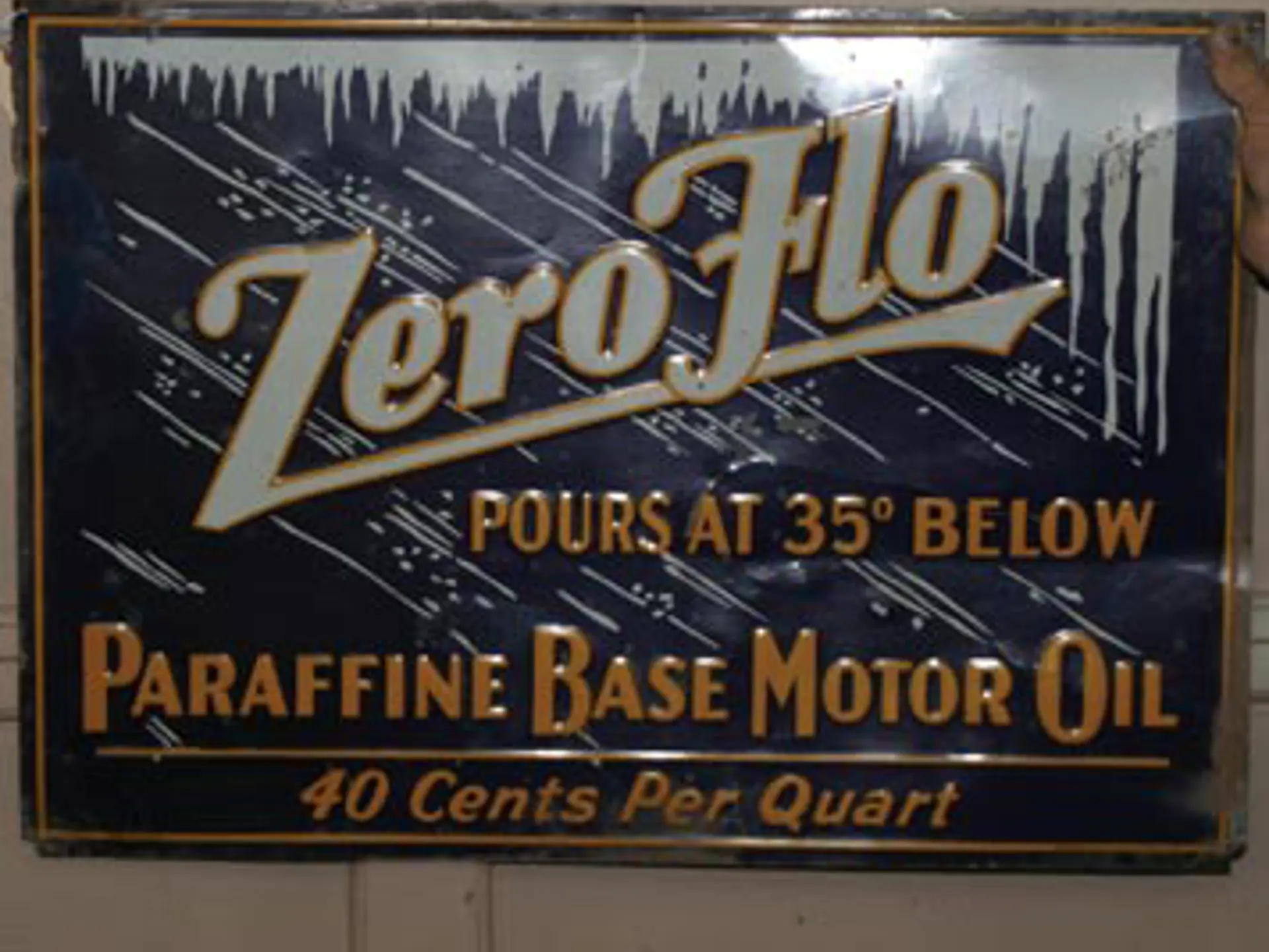 Original Tin Zero Flo Sign | The Florida Collector Car Auction 2007 ...