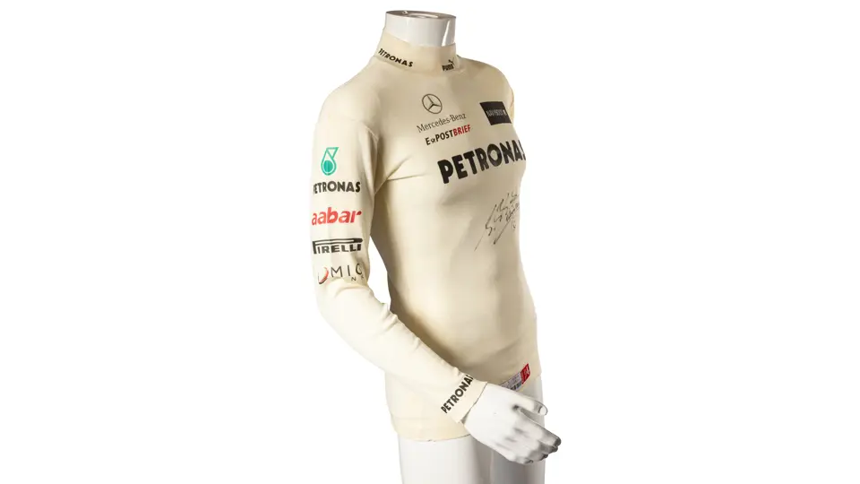 2012 Michael Schumacher Mercedes-Benz Formula 1 Puma Nomex Signed ...