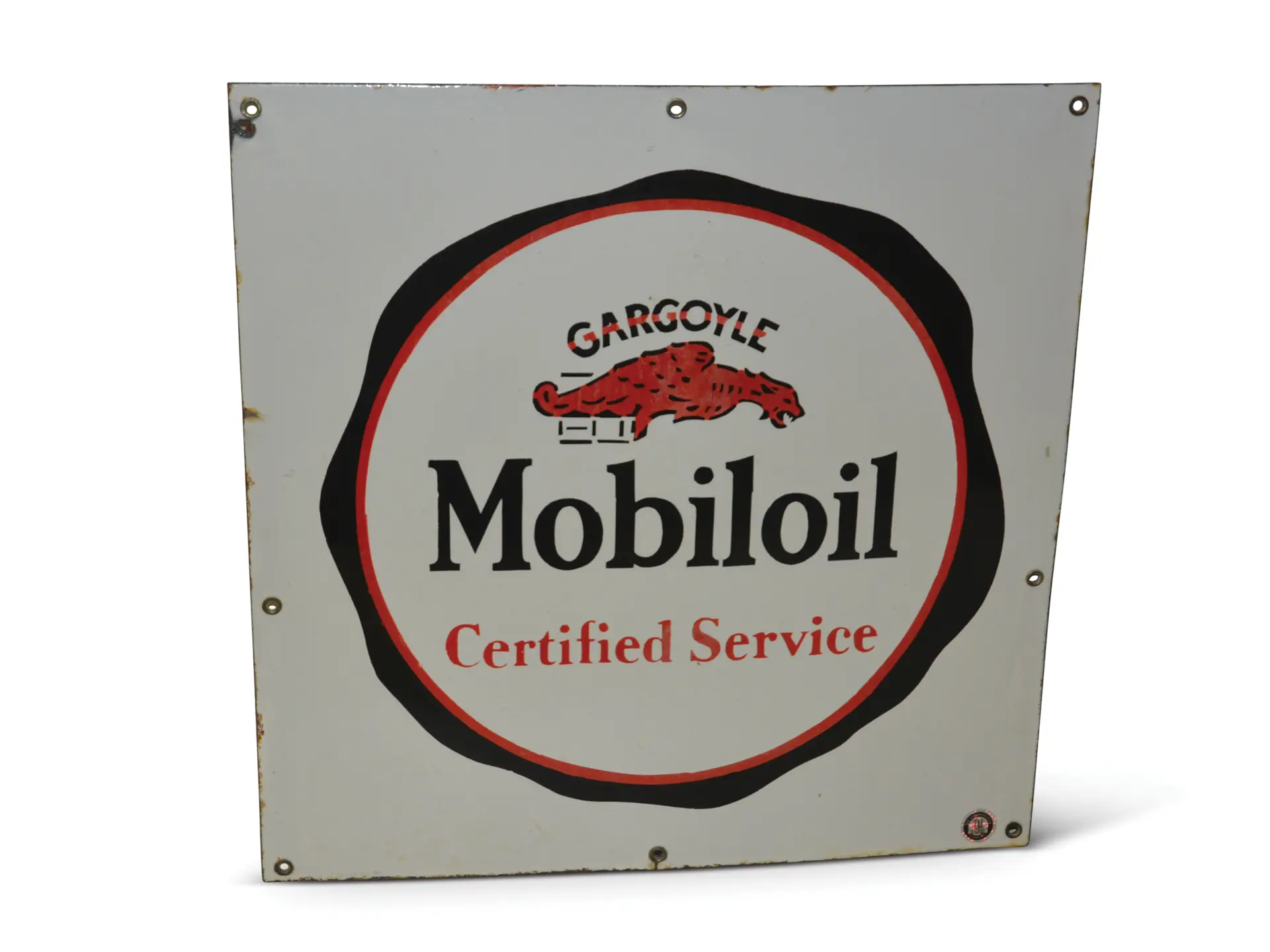 "Gargoyle Mobiloil Certified Service" Porcelain Sign | Auburn Fall 2019 ...