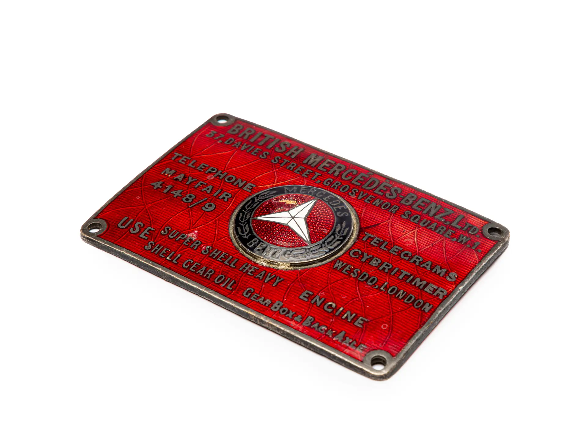 British Mercedes-Benz Ltd. Plate | Cliveden House | RM Sotheby's