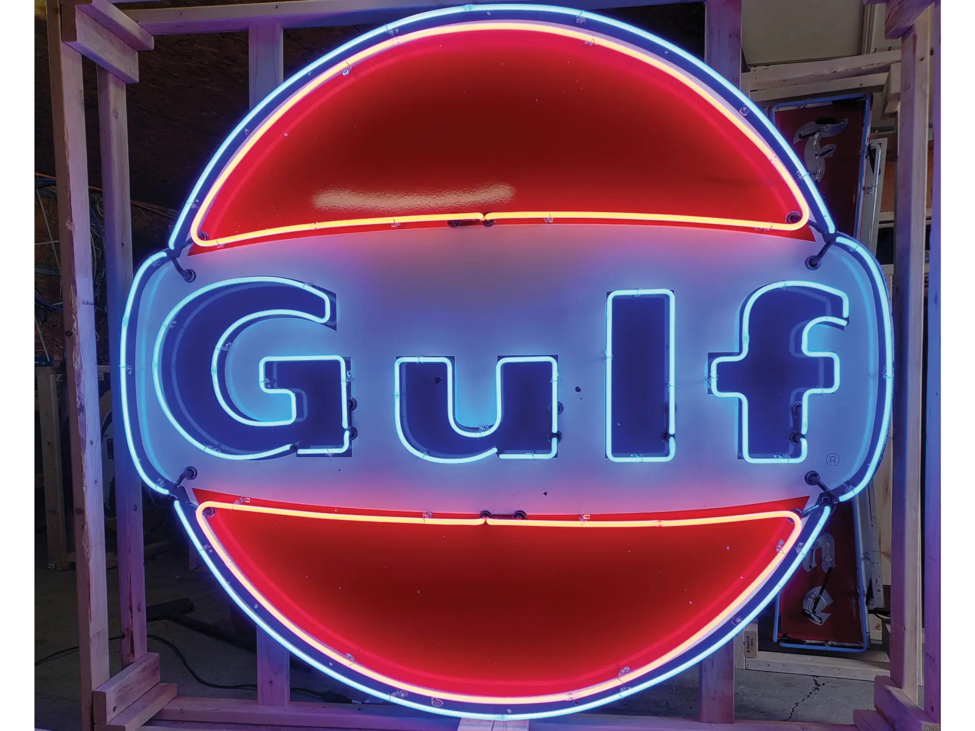 Gulf Neon Porcelain Sign | Fort Lauderdale 2019 | RM Sotheby's
