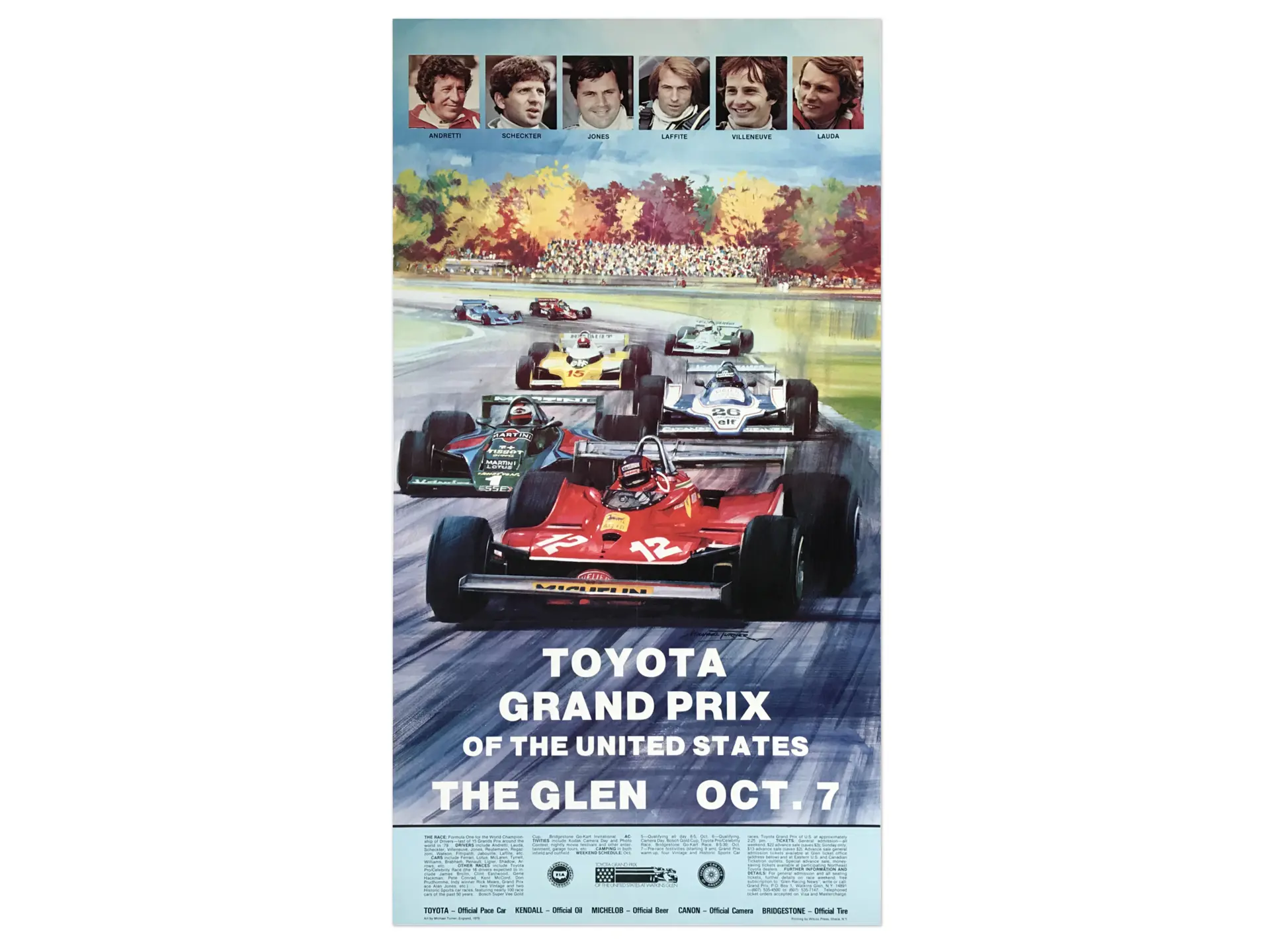 Toyota Grand Prix of the United States Original Event Poster, 1979 ...