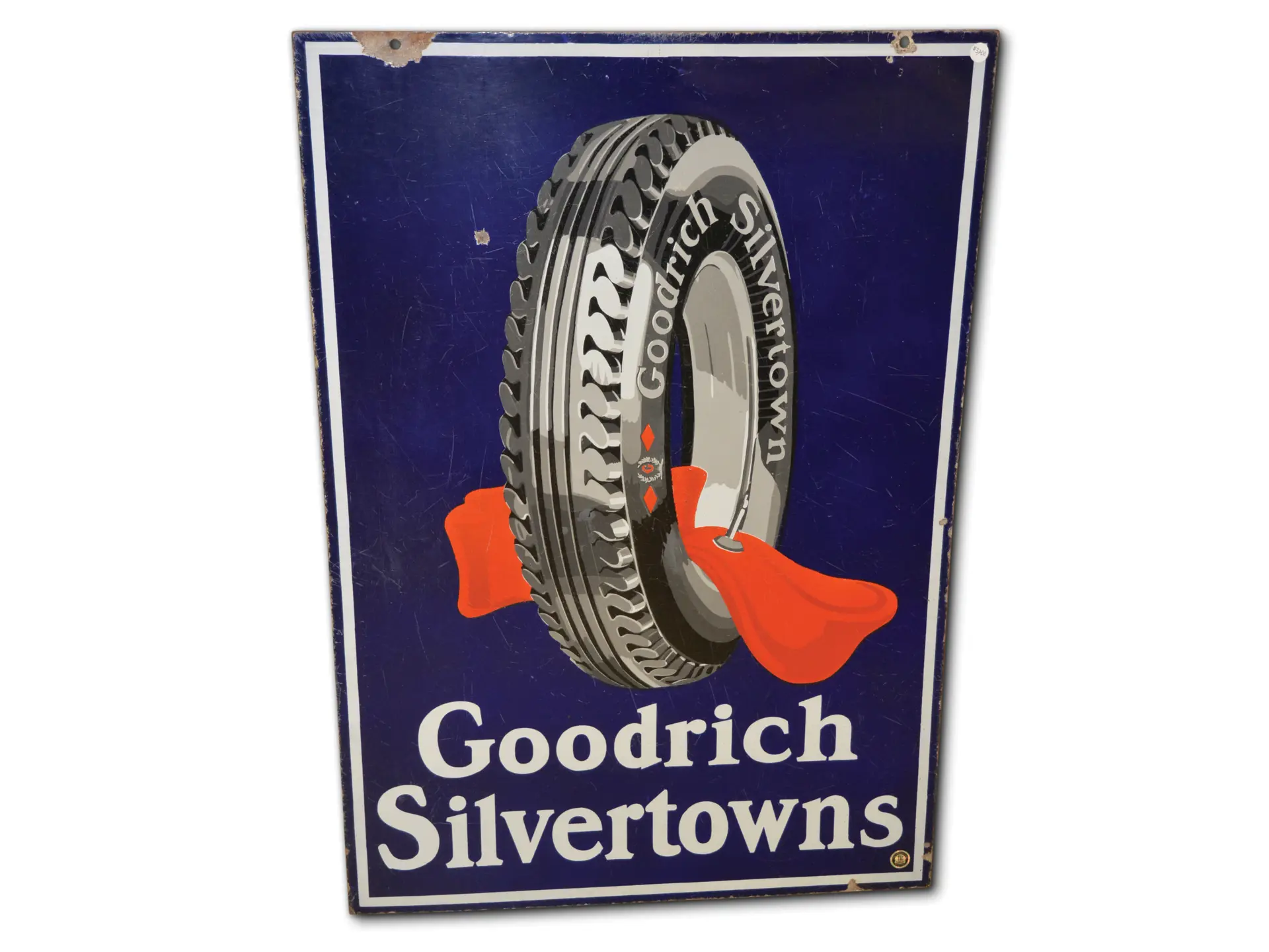 Goodrich Silvertowns with Tire and Red Tube Porcelain Sign | Auburn ...