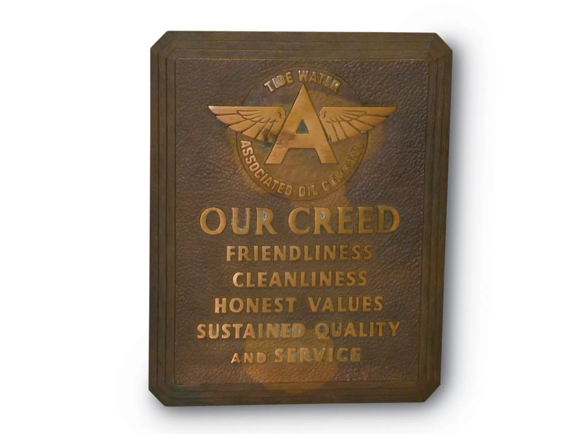 Tide Water Associated Our Creed Brass Sign | Auburn Spring 2019 | RM ...