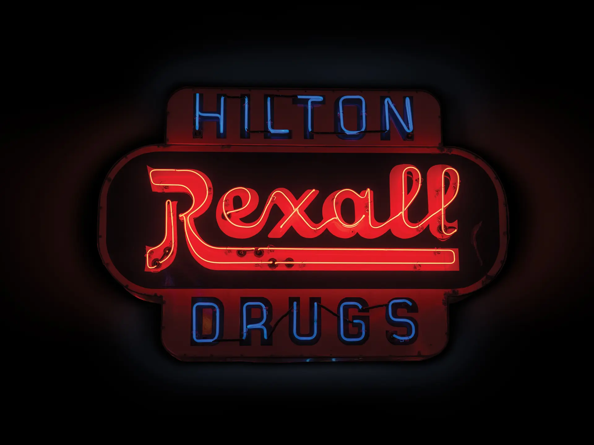 Rexall Hilton Drugs Double-Sided Neon Signs | The Dingman Collection ...