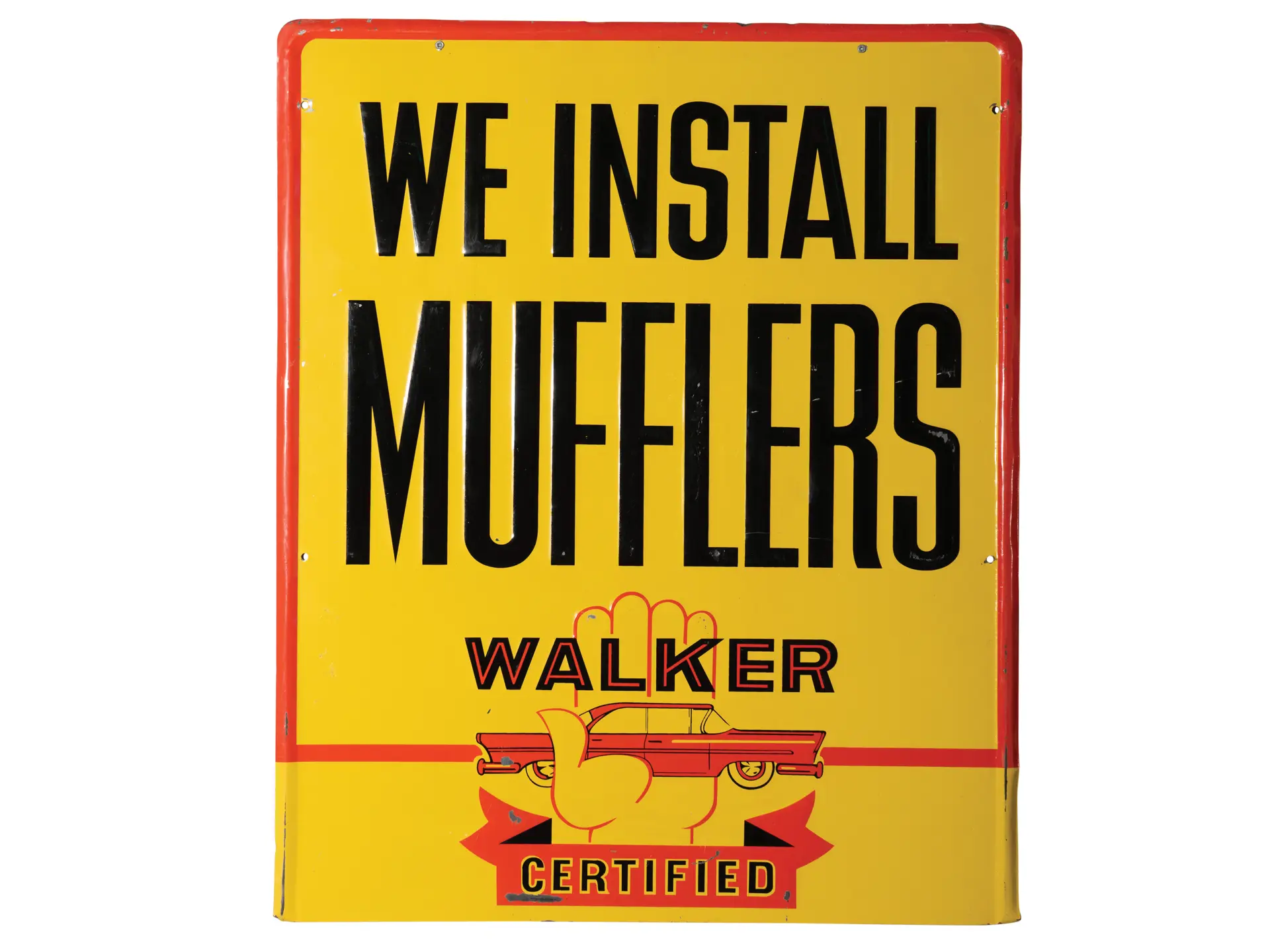 Walker Mufflers Embossed Tin Sign | The Dingman Collection | RM Sotheby's