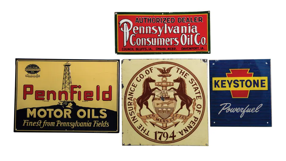 Assorted Pennsylvania Themed Signs | The Dingman Collection | RM Sotheby's