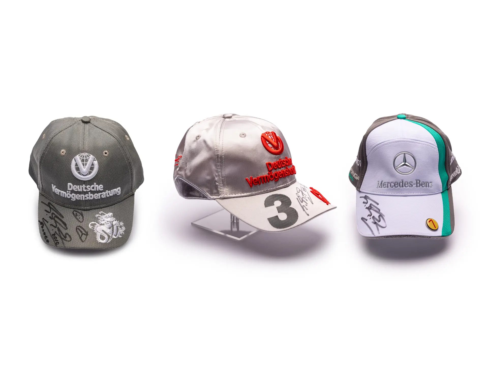 Three Assorted Michael Schumacher Formula 1 Signed Caps | The ...