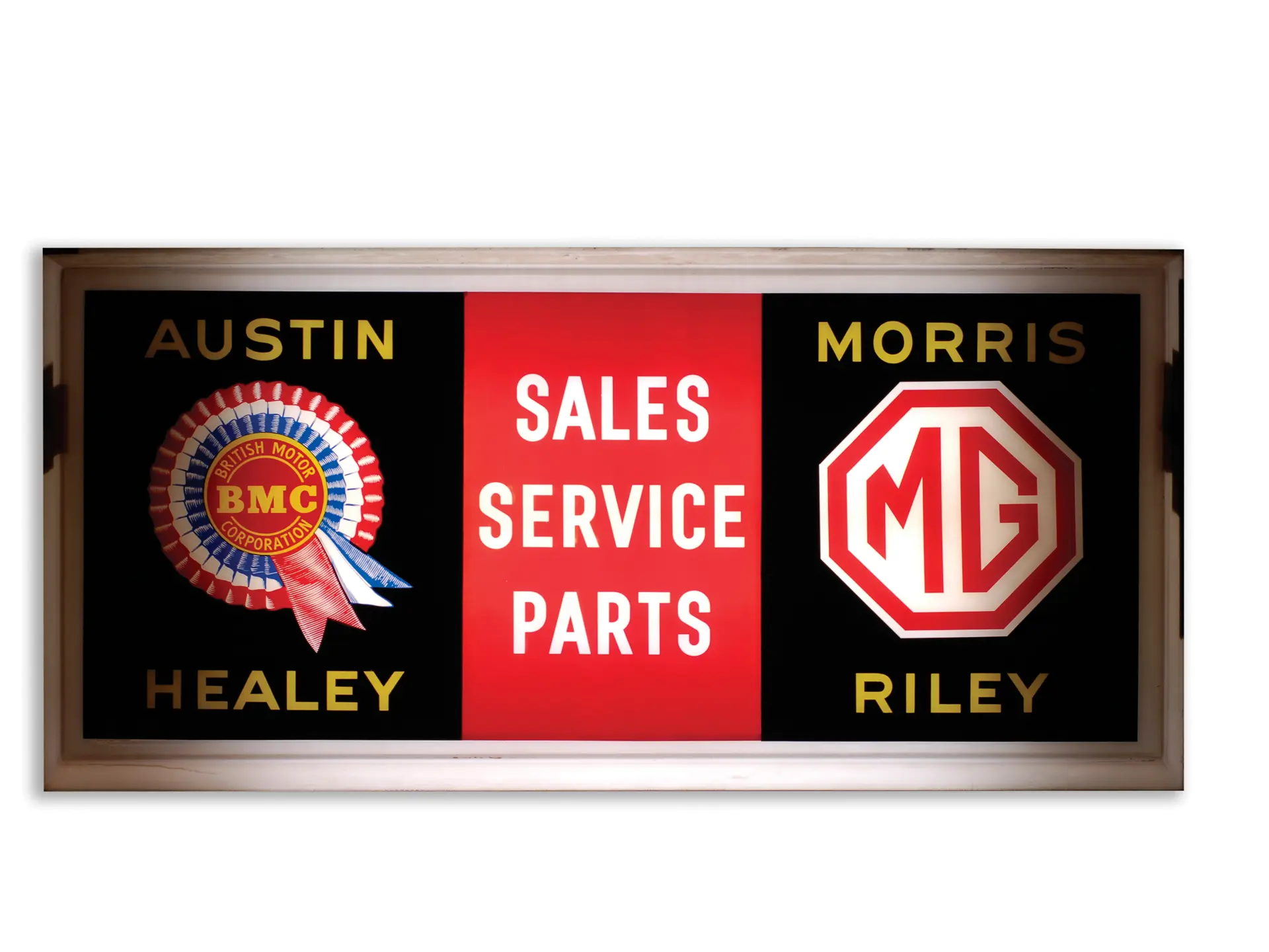 ILLUMINATED 1950S AUSTIN HEALEY AND MORRIS RILEY SIGN | The Ponder ...