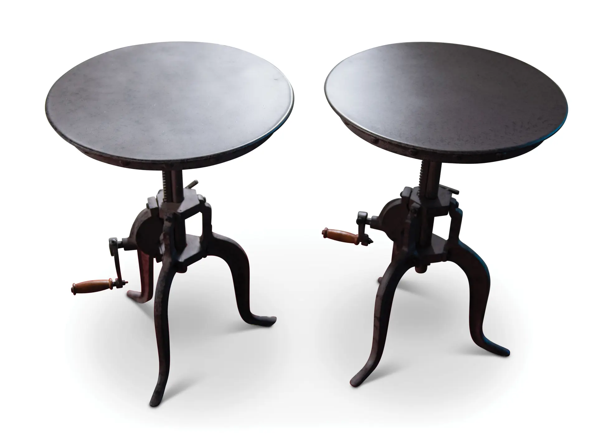 Pair of Industrial Side Tables and Rolling Cart | The Elkhart Collection | RM Sotheby's