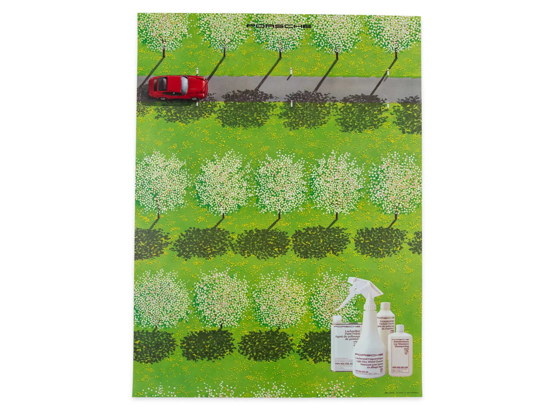 Porsche Cleaning and Detailling Products Advertising Poster | The White ...