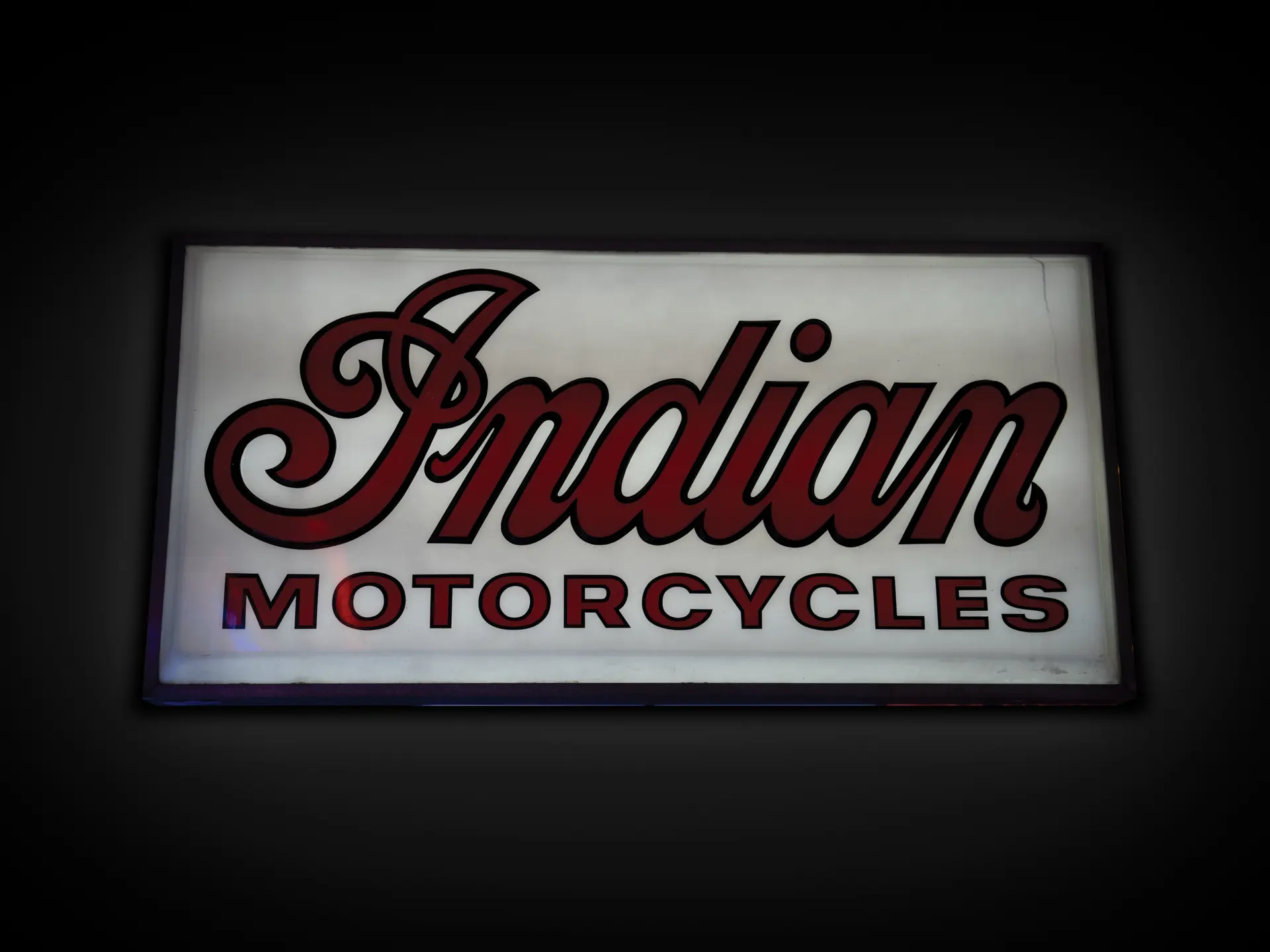 Indian Motorcycles Florescent Lighted Sign | The Dingman Collection ...