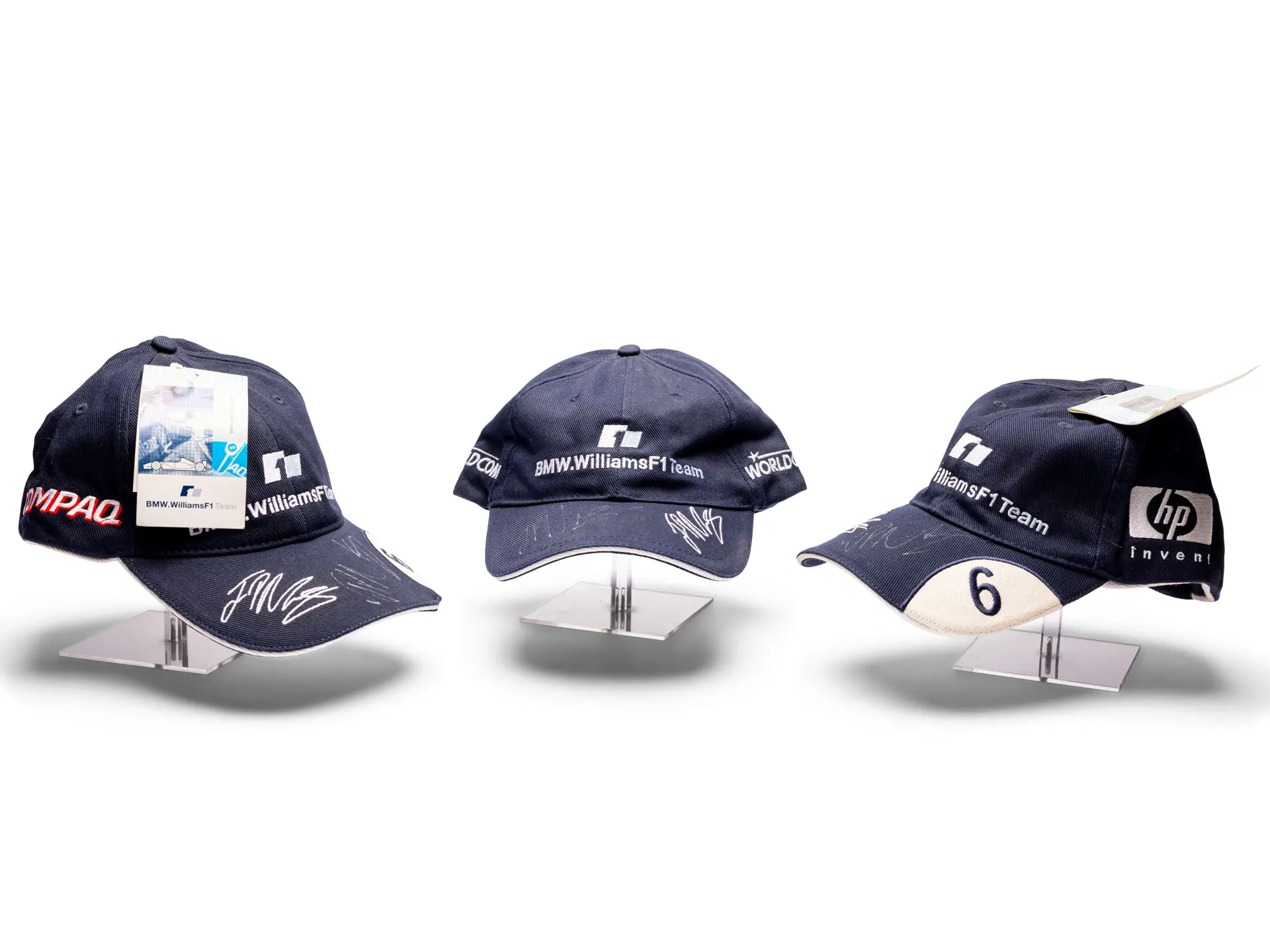 Three Juan Pablo Montoya BMW Williams Formula 1 Signed Caps | The ...