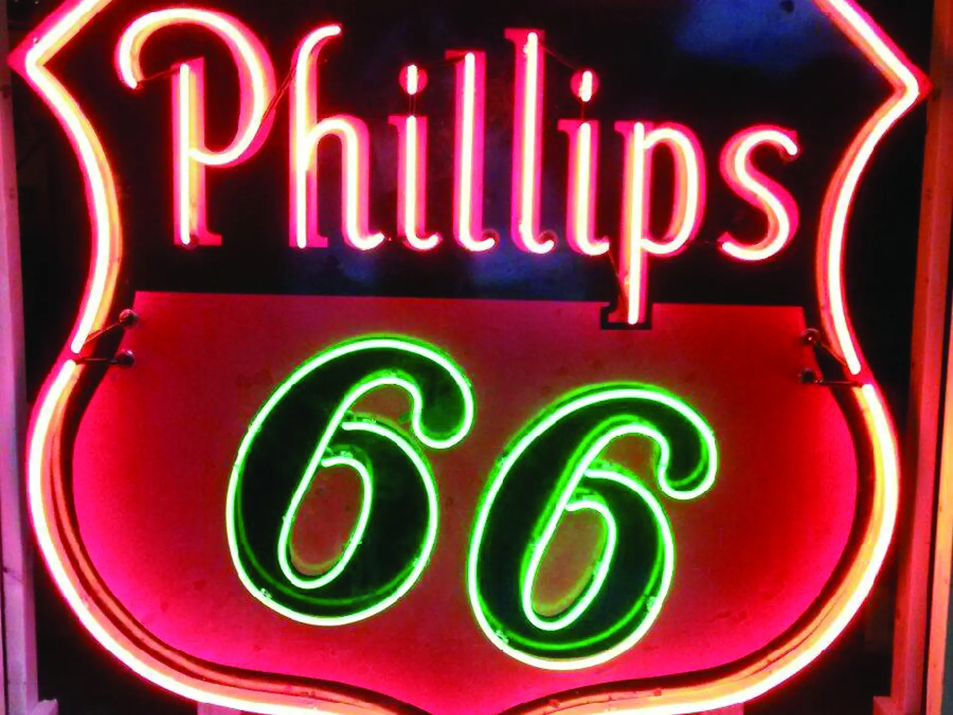 A Phillips 66, porcelain neon sign, original sign, 72in x 72in. | Fort ...
