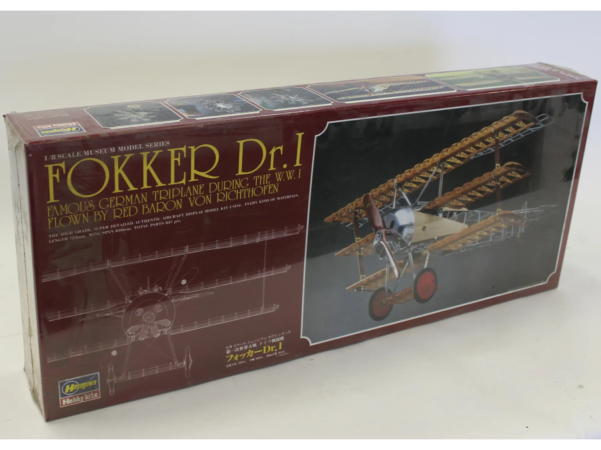 Fokker Dr. I German Triplane, 1:8 Scale Model by Hasegawa | Auburn Fall ...