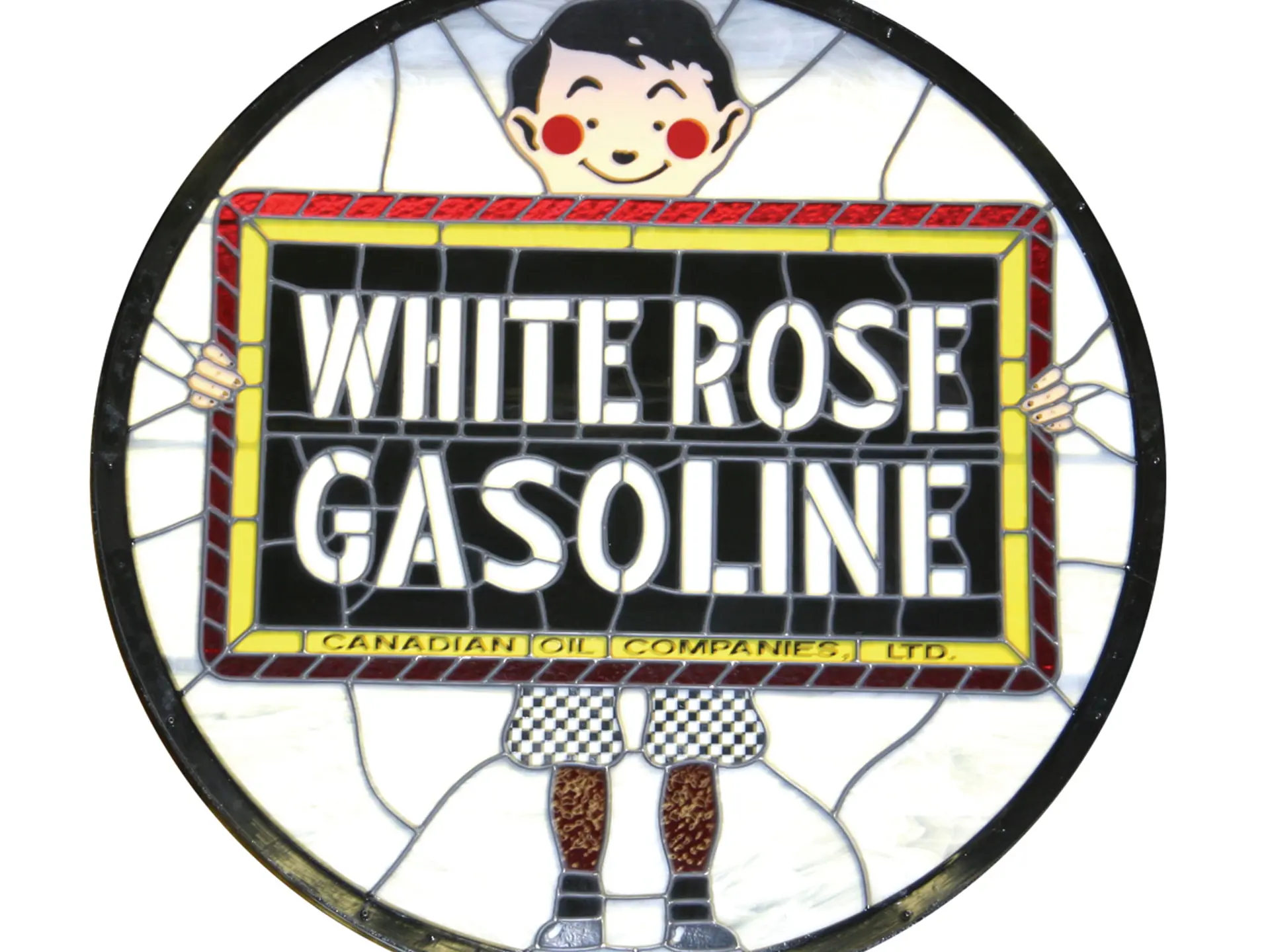 WHITE ROSE STAINED GLASS PANEL | Private Collection of Tom & Marlene ...