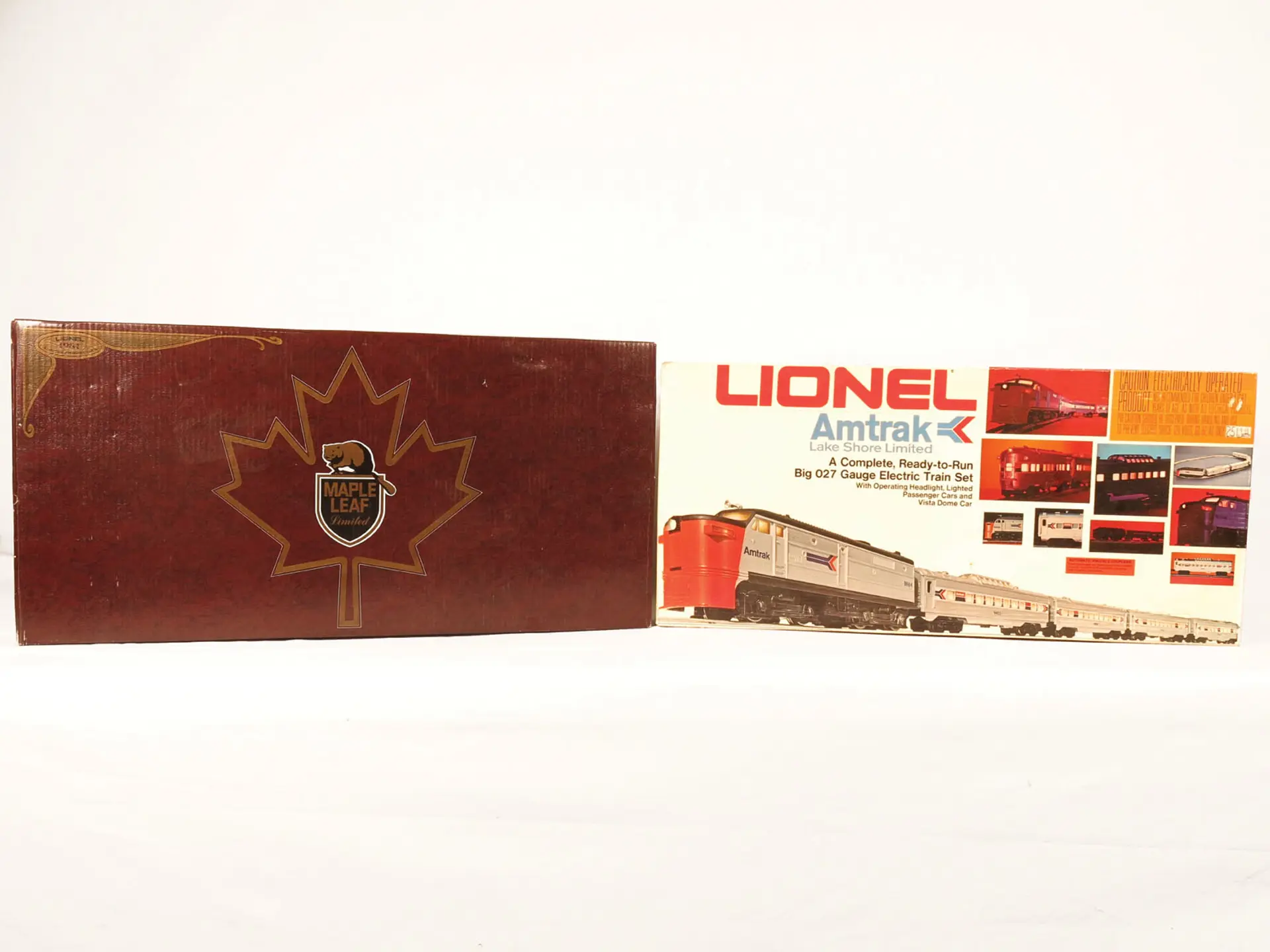 Lionel O27 Gauge 1981 Maple Leaf - Full Set and Lionel Amtrak Lake ...