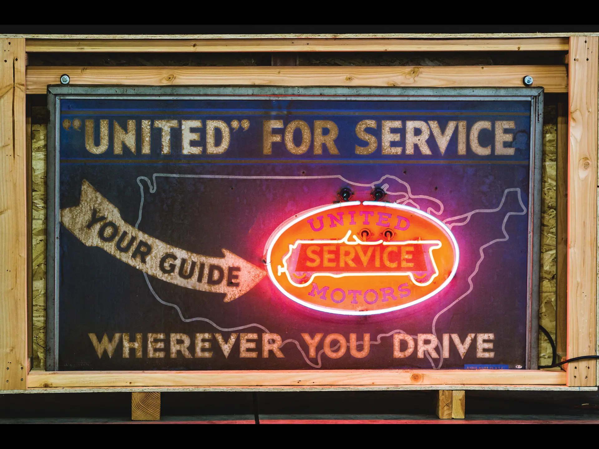 United Motor Service "United" For Service Neon Sign | Auburn Spring ...