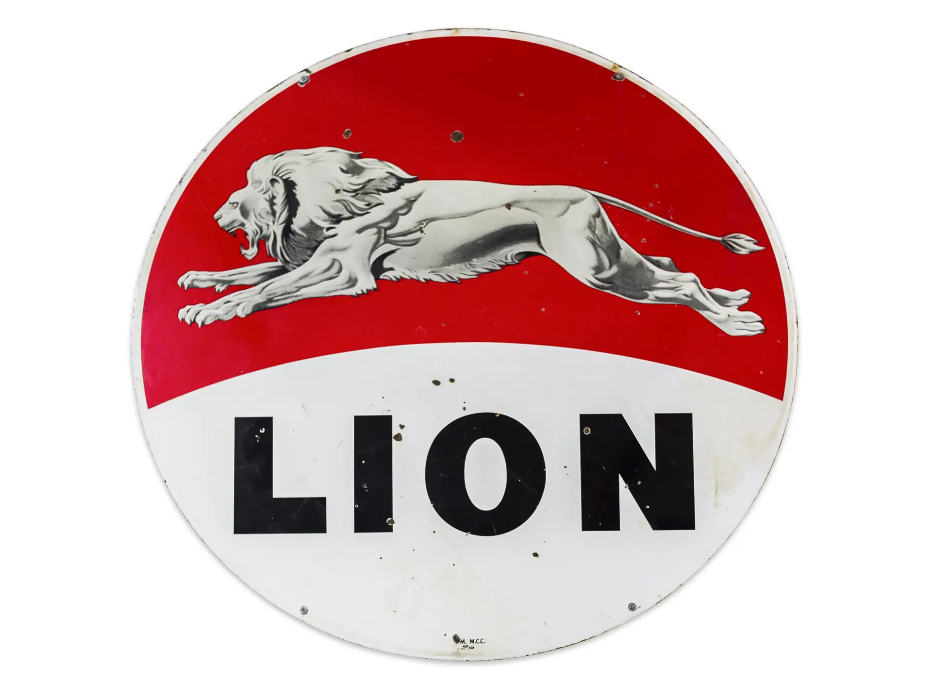 Lion Porcelain Sign | Gene Ponder Collection | RM Sotheby's