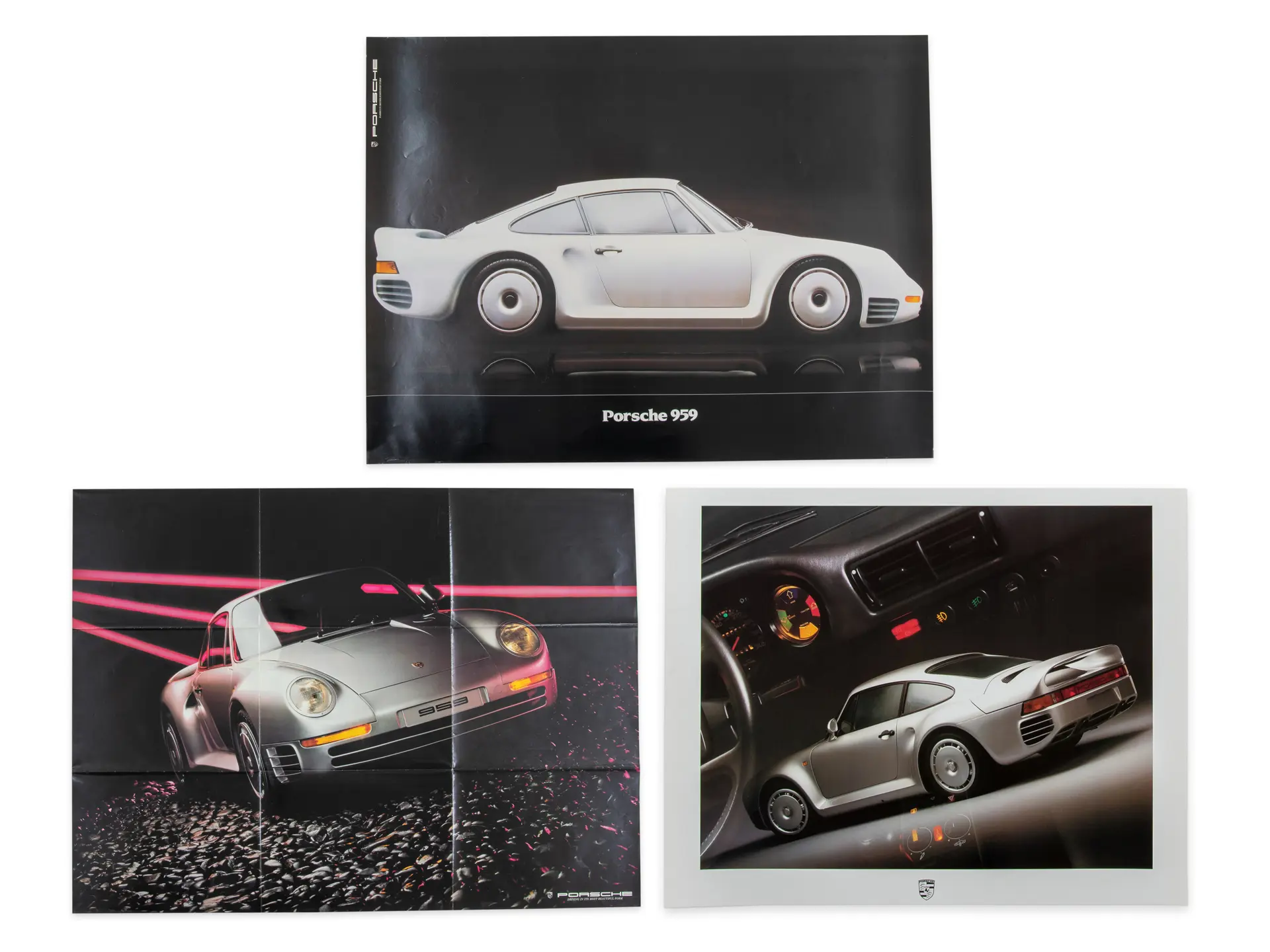 Three Porsche 959 Posters | The White Collection | Online | RM Sotheby's