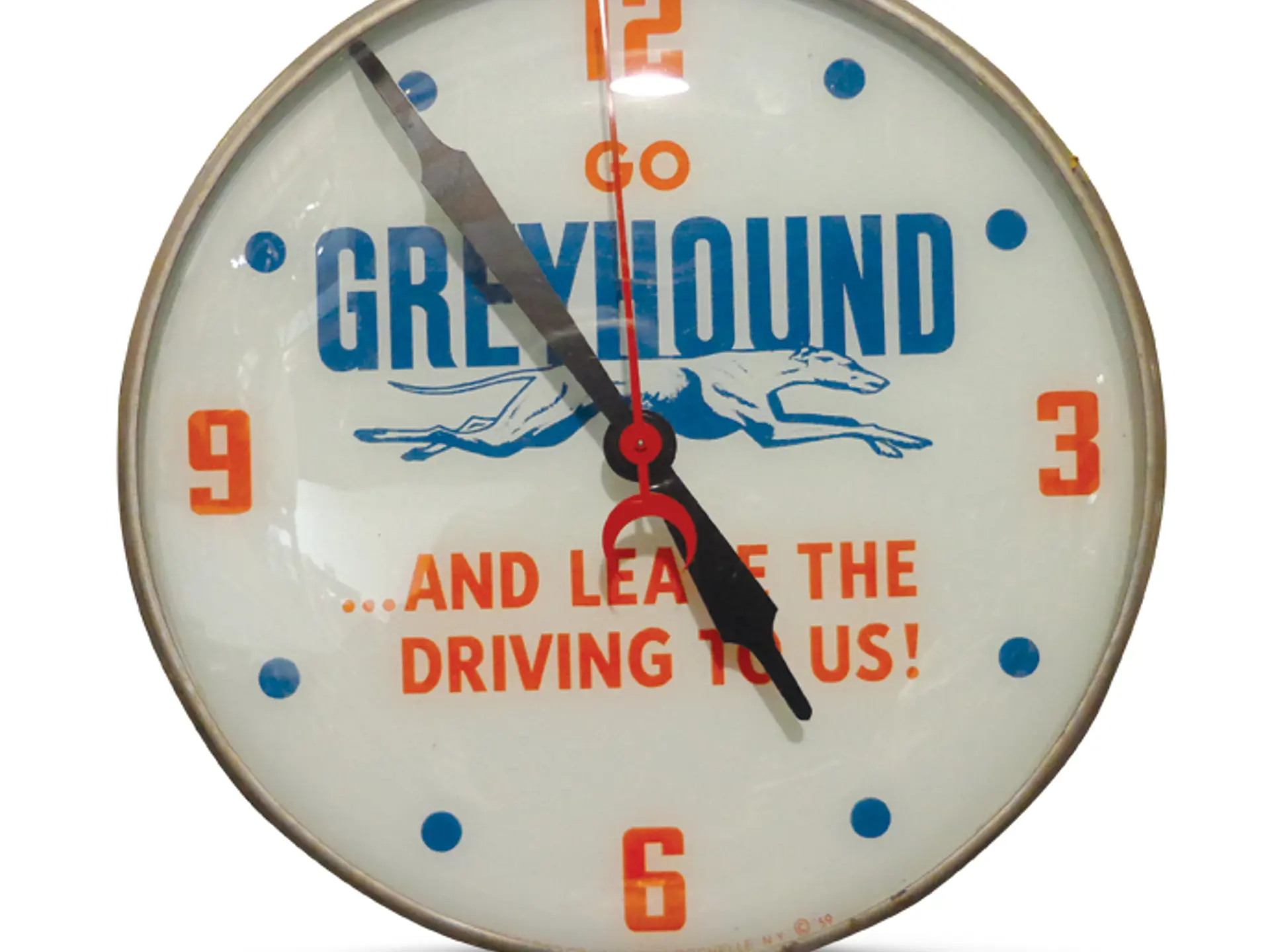 Greyhound Bus Illuminated Wall Clock | Auburn Memorabilia Auction | RM ...