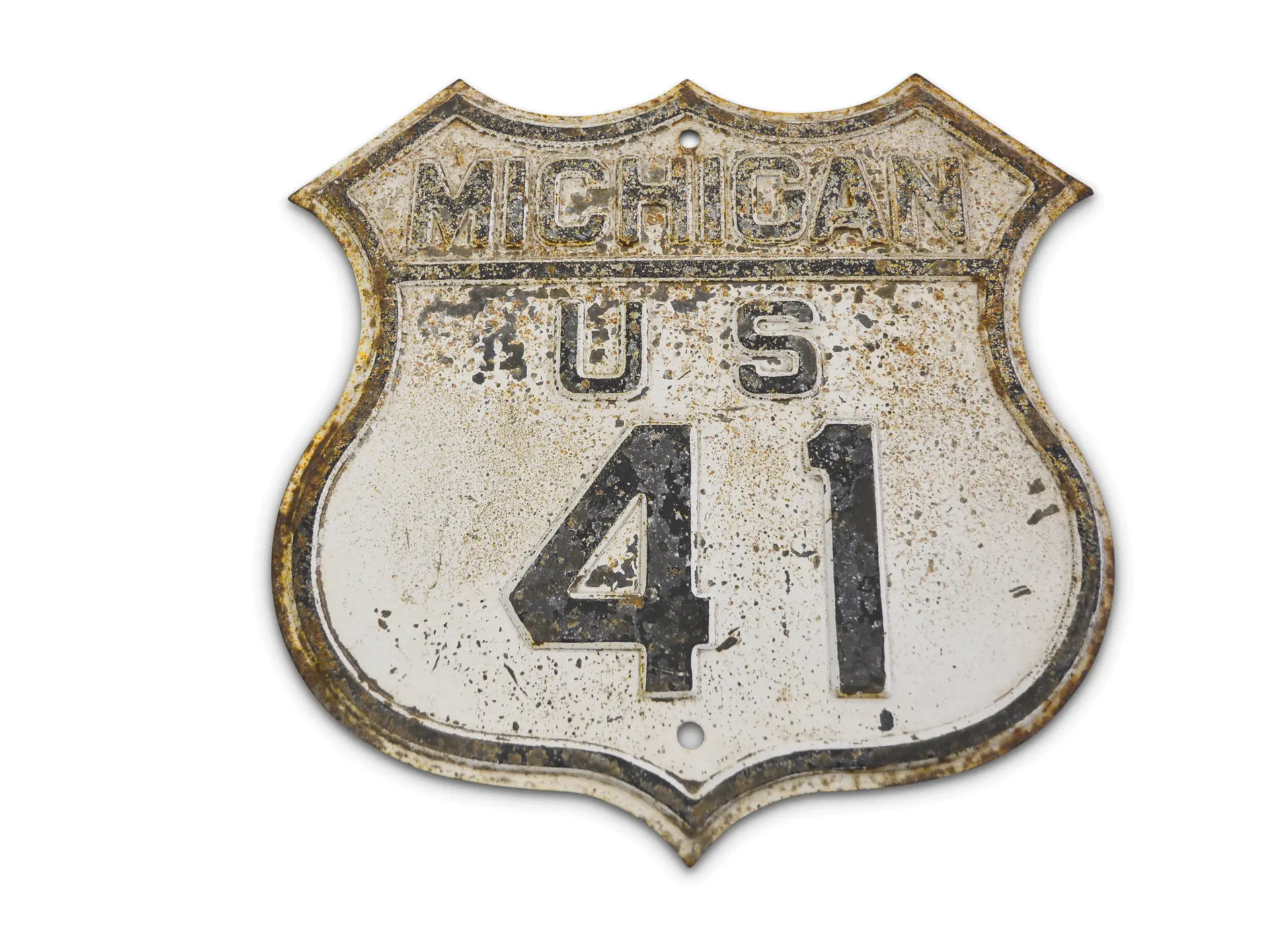 Michigan U.S. Route 41 Shield Tin Sign | Auburn Fall 2019 | RM Sotheby's