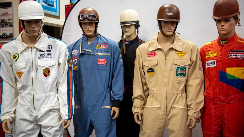 Five Mannequins with Racing Suits | Gene Ponder Collection | RM Sotheby's