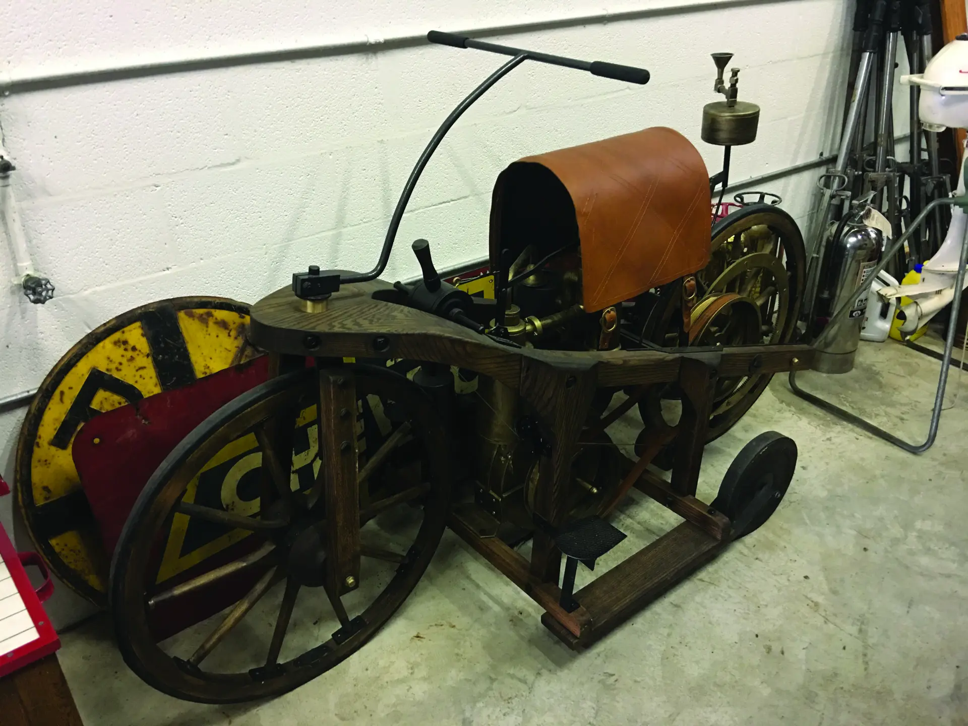 A full-size, static, replica, of an 1885 Diamler Reitwagen, | Fort ...