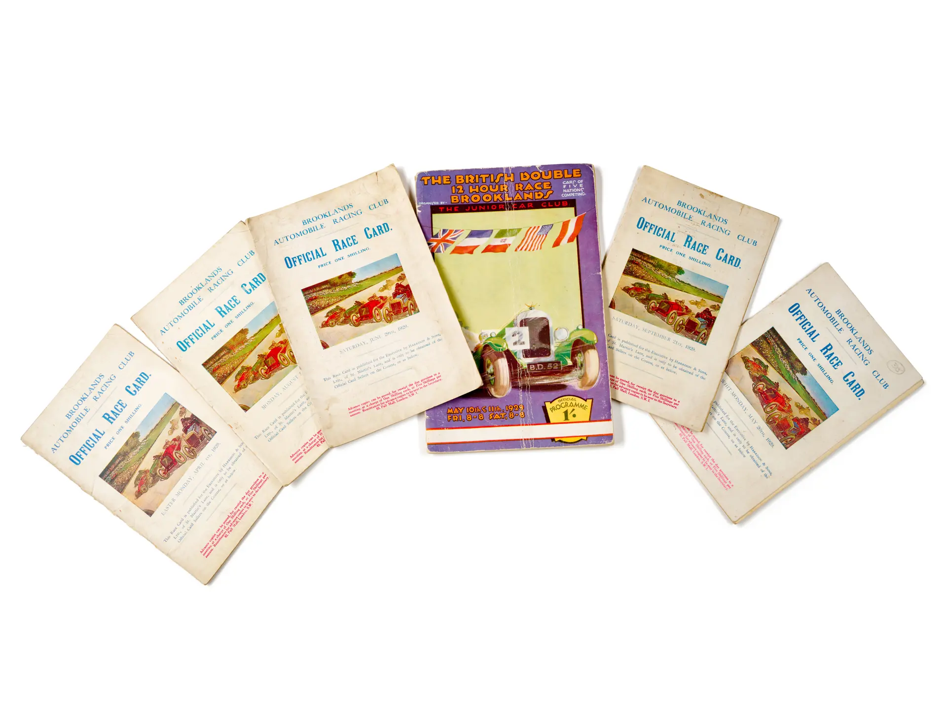 Six Race Cards and Programmes from Brooklands, 1929 | London 2024 | RM ...