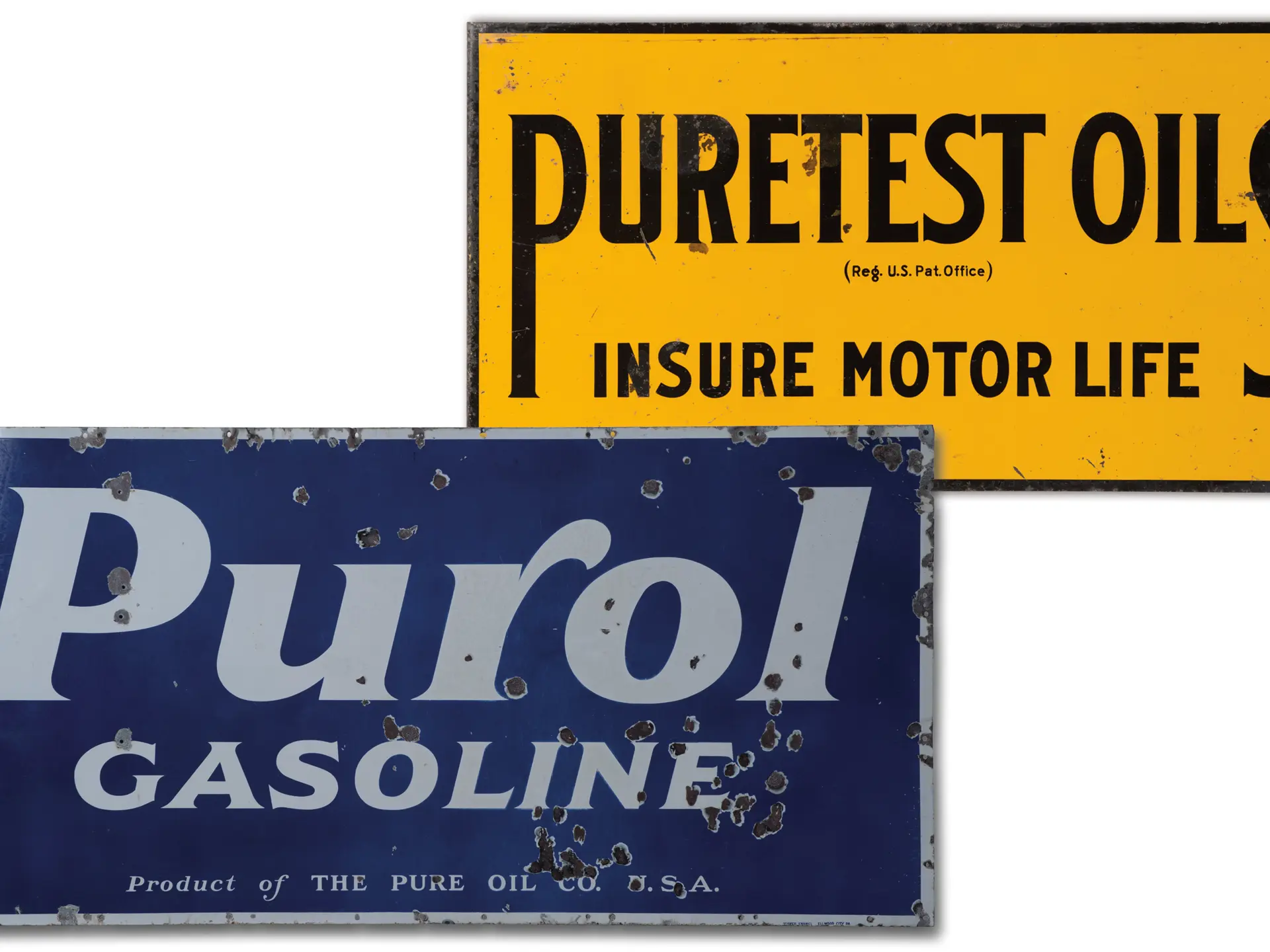 Two Pure Oil Signs | The Dingman Collection 2012 | RM Sotheby's