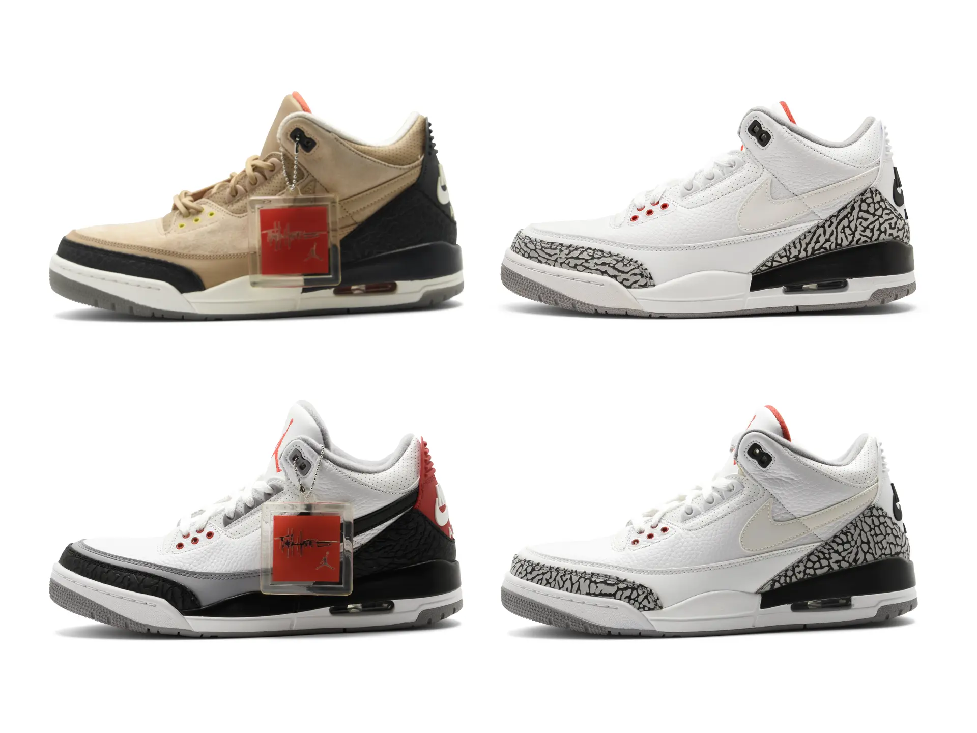 Set of Four | Nike Air Jordan 3 JTH Sneakers | Dare to Dream | The ...
