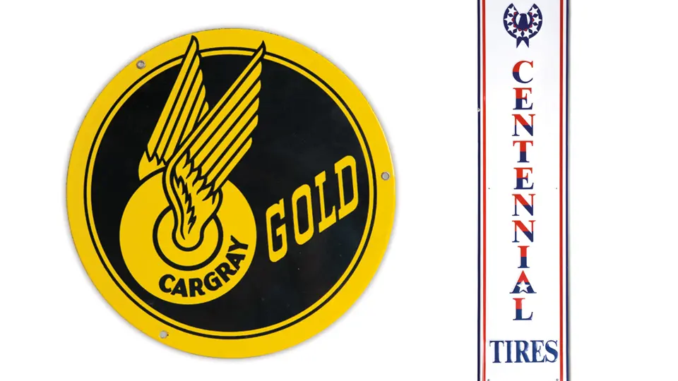 Two Tire Signs | The Dingman Collection 2012 | RM Sotheby's