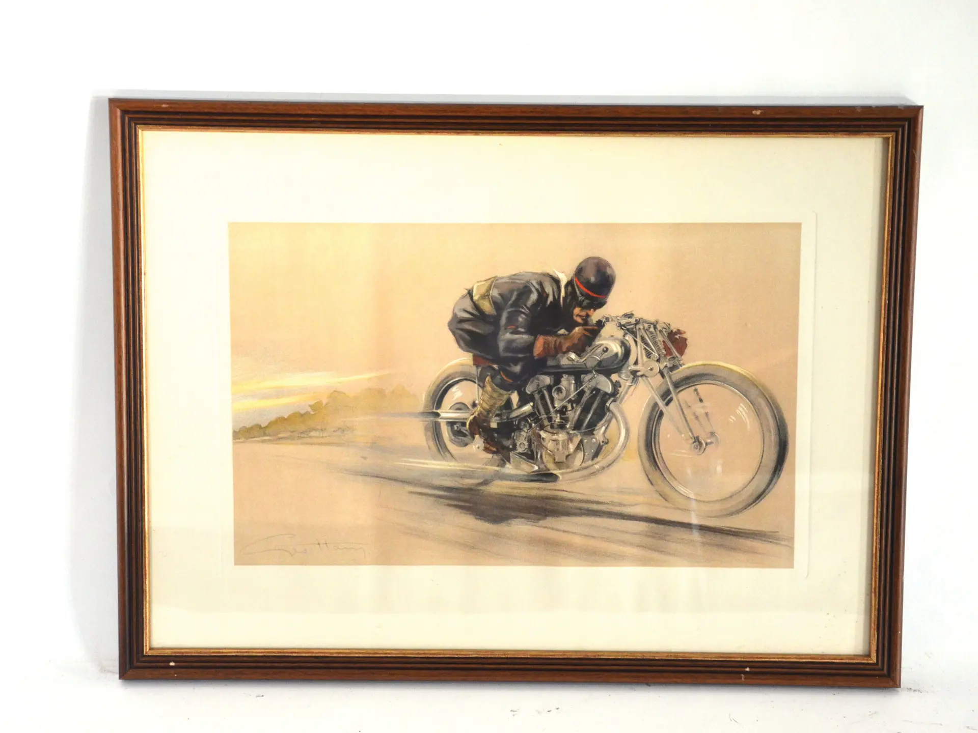 A Geo Hamm Brough Superior lithograph, 20”x27” | Auburn Spring 2016 ...