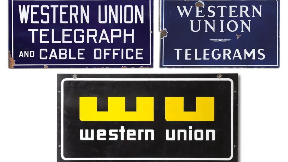 Three Western Union Signs | The Dingman Collection 2012 | RM Sotheby's