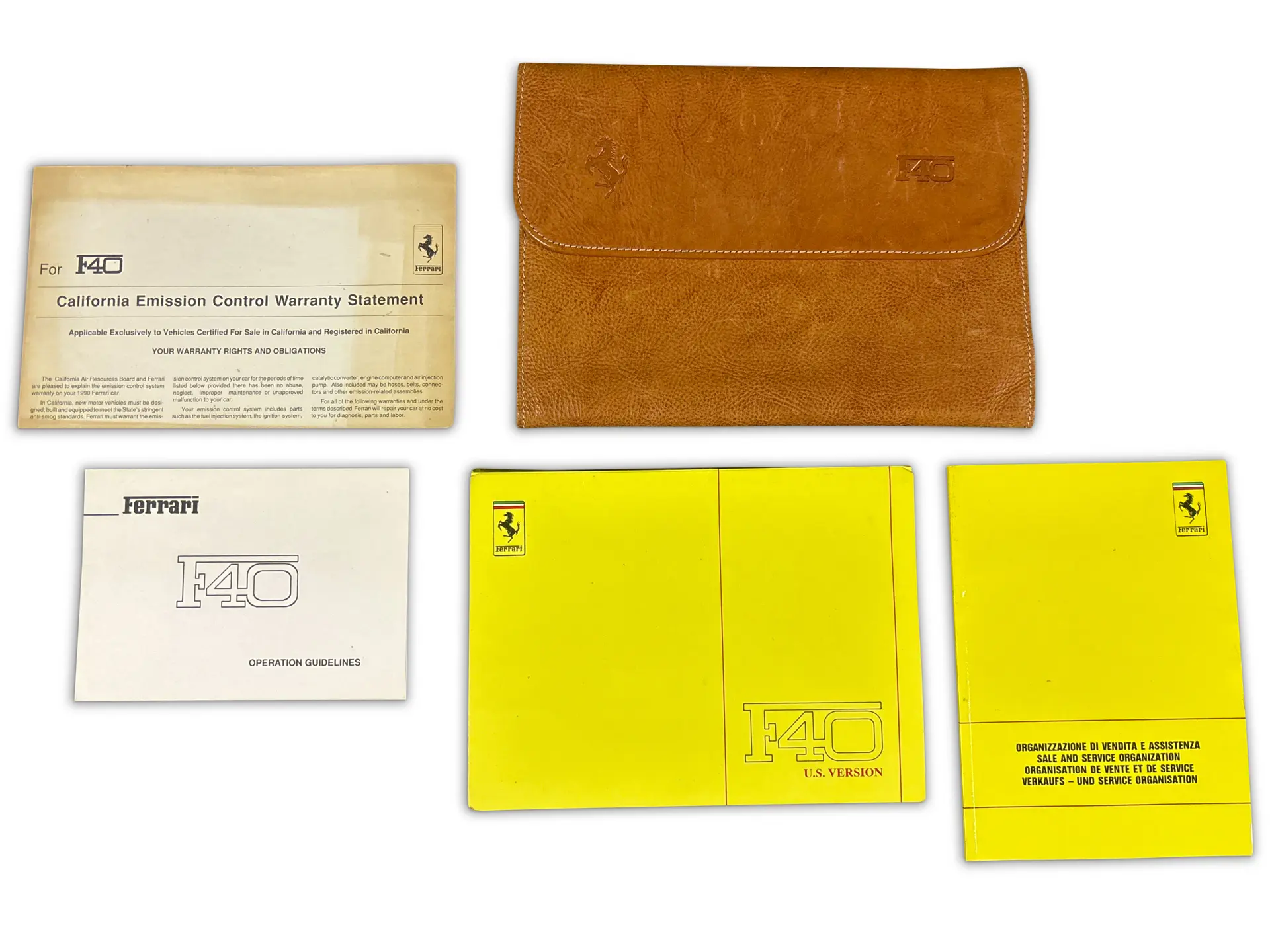 F40 Technical Manual with Booklets and Pouch, US Version | The Cohen ...