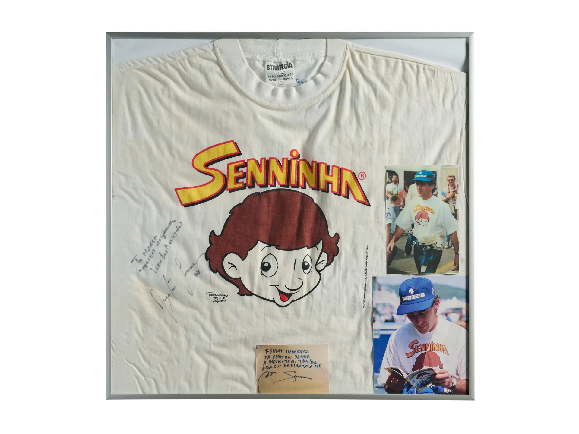 Ayrton Senna 'Senninha' Signed T-Shirt | Paris 2025 | RM Sotheby's