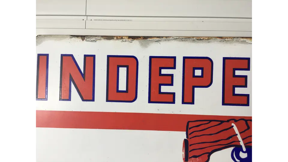 Independent Quality Gasoline Porcelain Sign | Auburn Spring 2018 | RM ...
