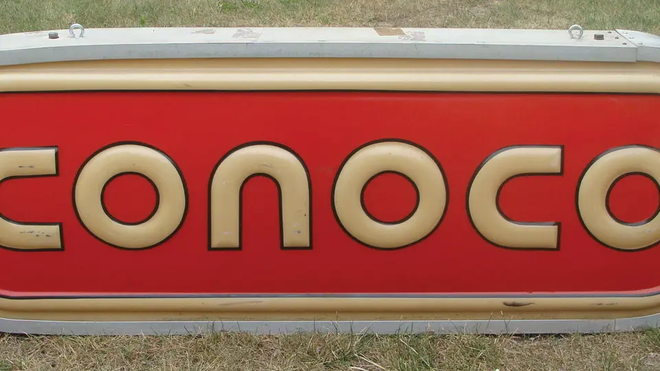 Original Double Sided Light Up Conoco Filling Station Sign | Auburn Fall 2011 | RM Sotheby's