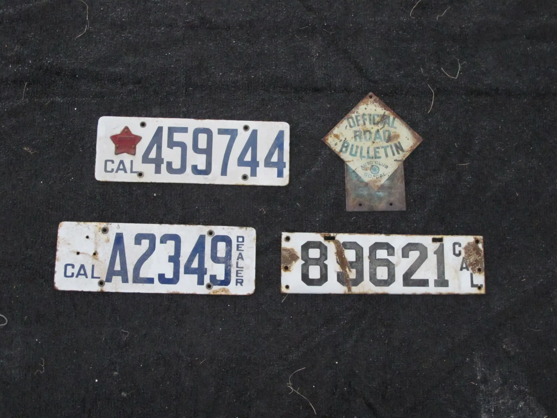 Lot of California License Plates and Auto club Bumper Badge | The Lee ...