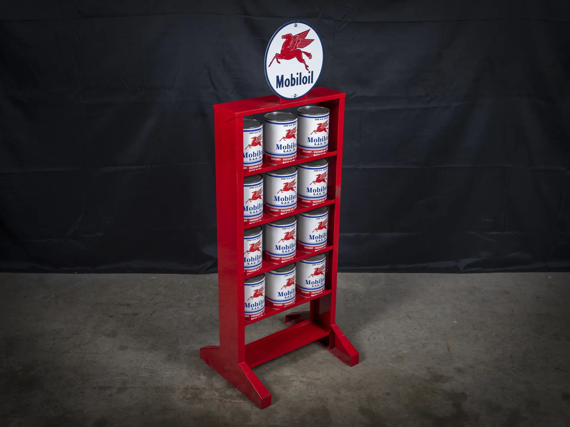 Mobiloil Oil Can Display | Open Roads, December 2021 | RM Sotheby's