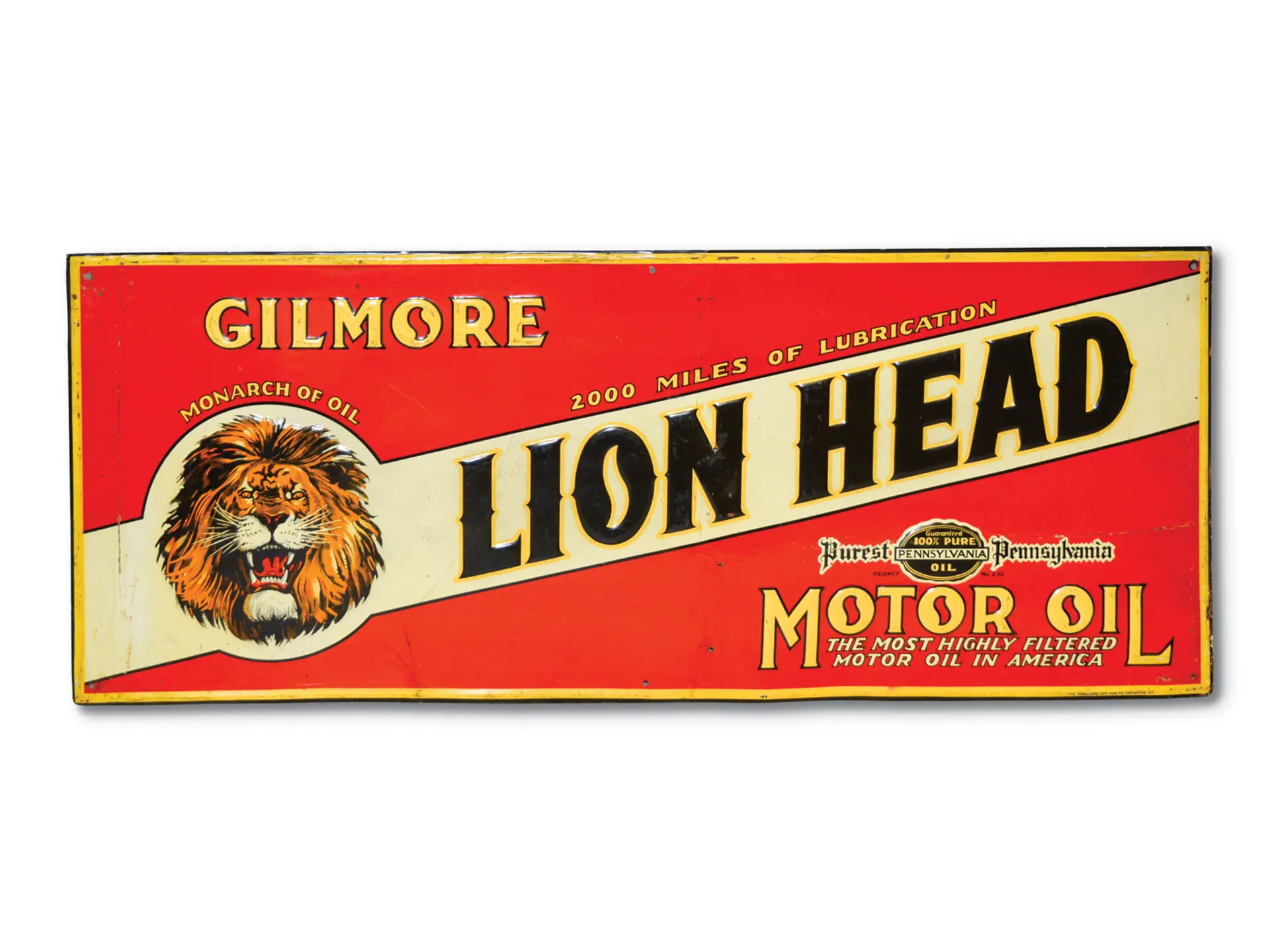 Gilmore Lion Head Motor Oil woth Logo Sign | Auburn Spring 2019 | RM ...