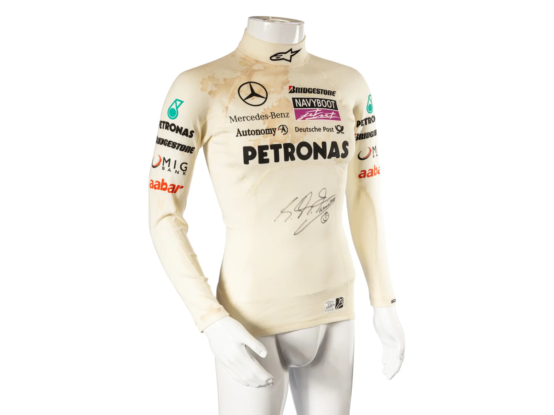 2010 Michael Schumacher Mercedes-Benz Formula 1 Alpinestars Nomex ...