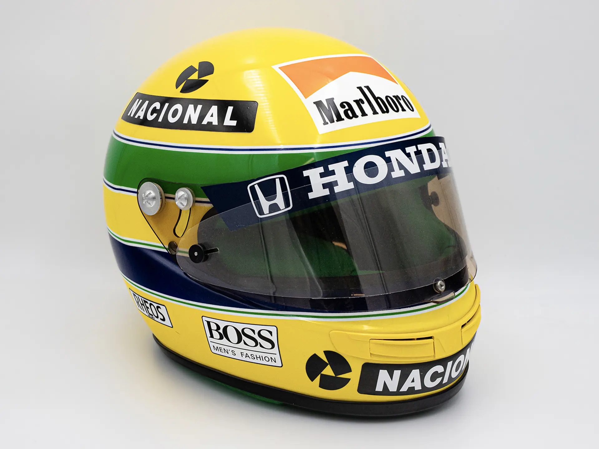 1990 Ayrton Senna McLaren Honda Formula 1 SID Rheos Replica Helmet ...