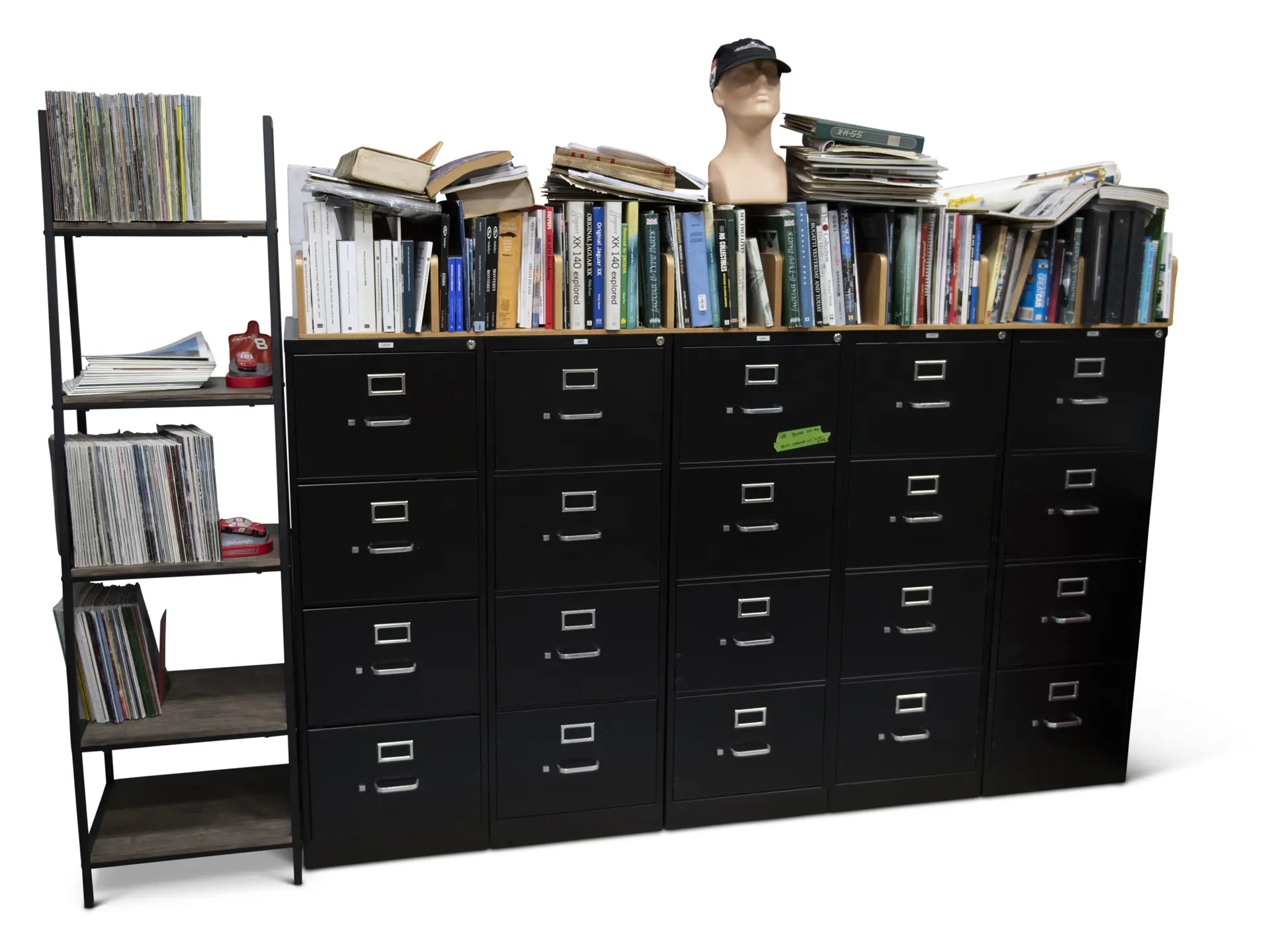 Five File Cabinets with Contents and Books | Gene Ponder Collection ...