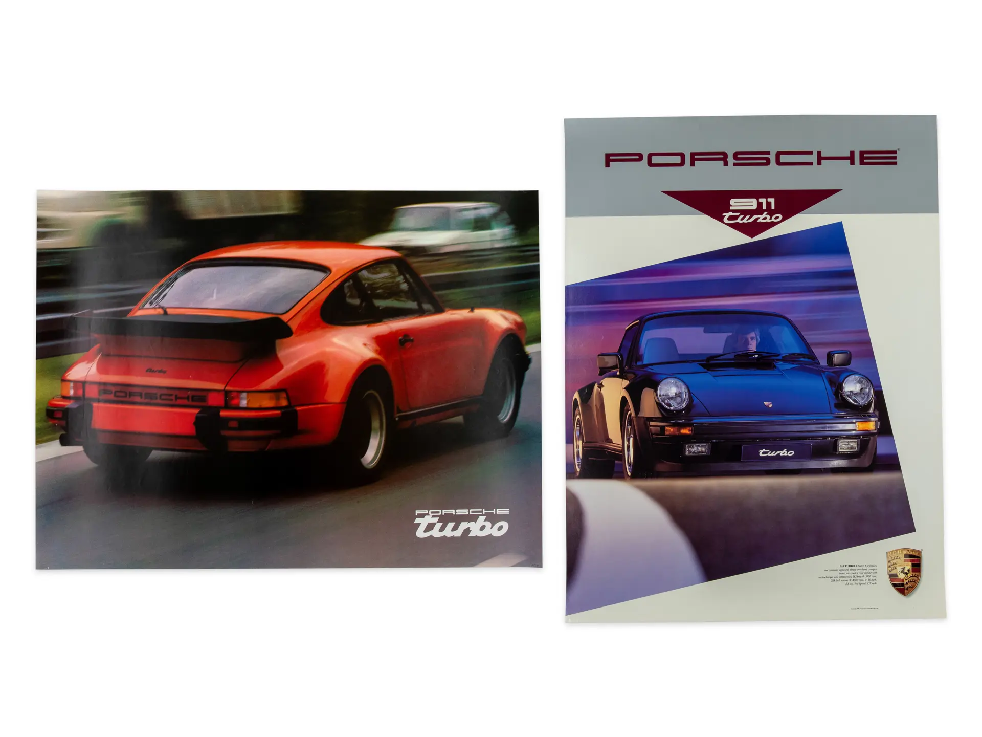 Two Porsche 911 Turbo Advertising Posters | The White Collection ...